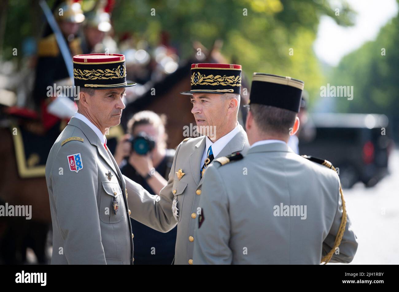 Paris, France, 14 juillet 2022, Christophe Abad, GMP, avec Thierry ...