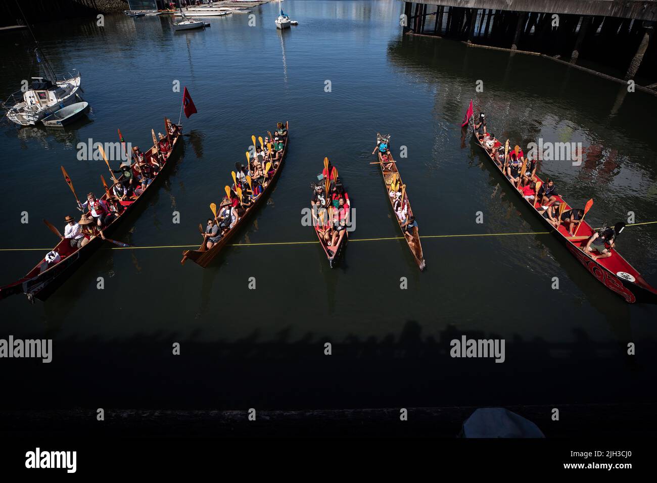 Vancouver, Canada. 14th juillet 2022. Les membres des Premières nations ...
