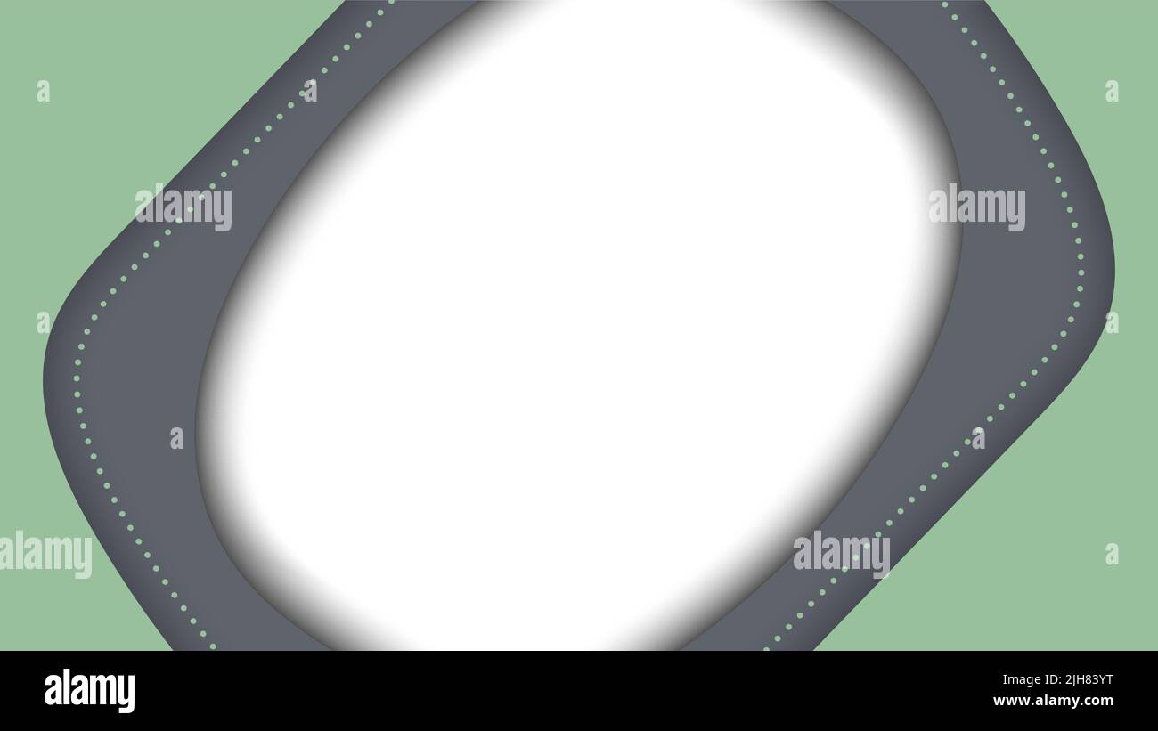 Modèle de bannière formes courbées vertes et grises sur fond blanc ...
