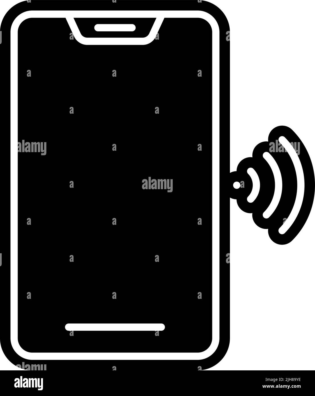 Smartphone with nfc logo Banque d'images vectorielles - Alamy