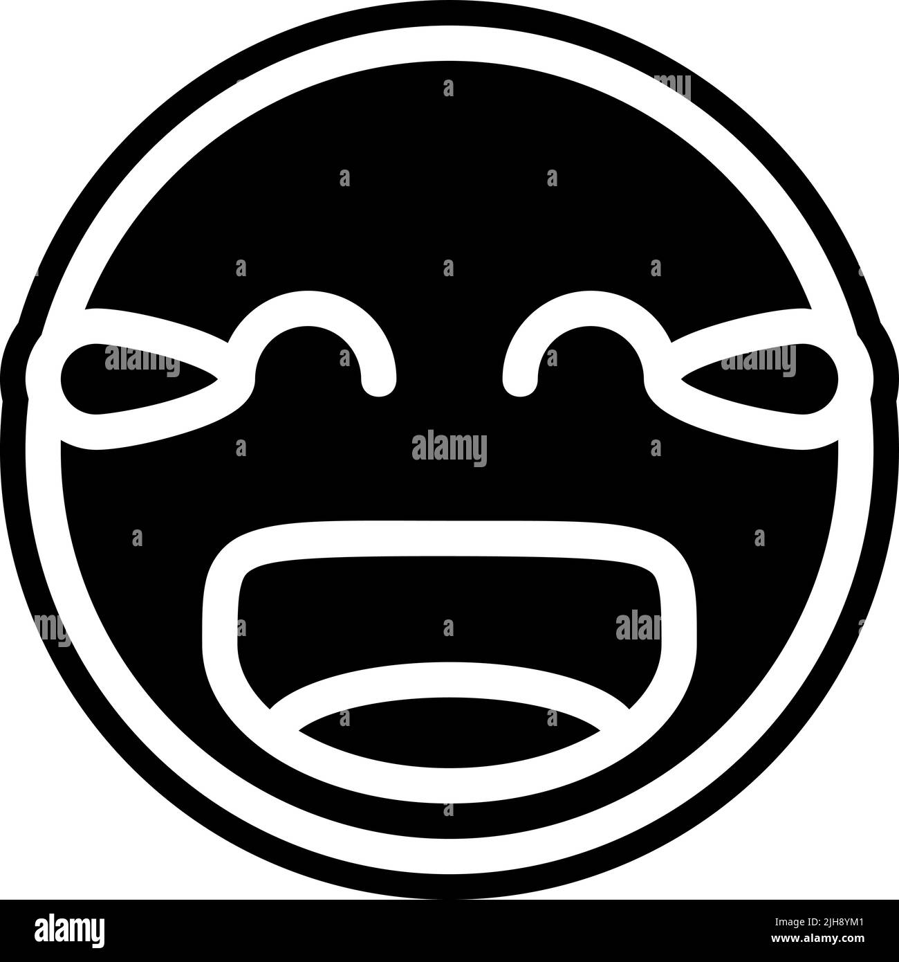 Rire aux larmes smiley Banque d'images vectorielles - Alamy