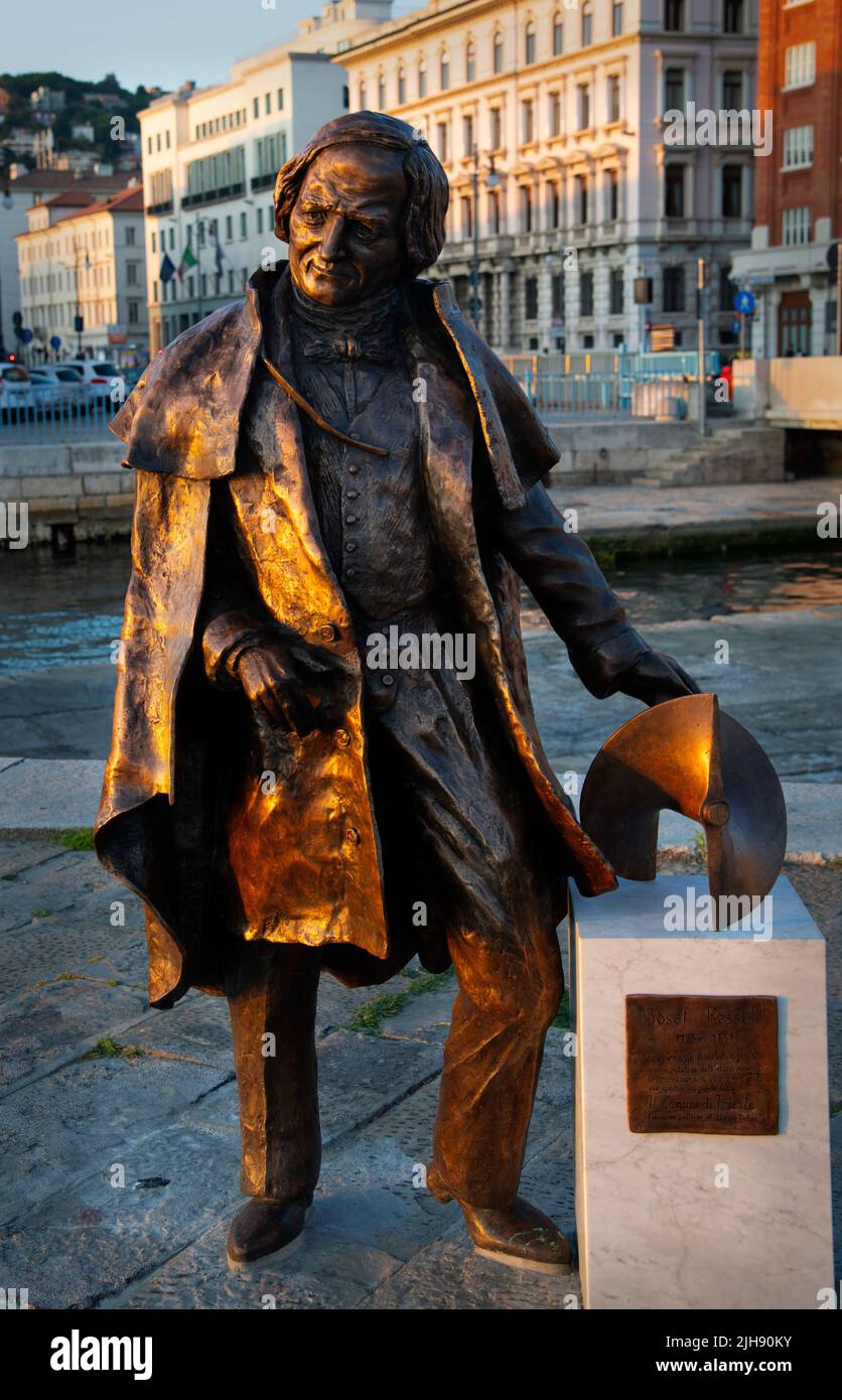 Statue: Josef Ressel (Joseph Ludwig Franz Ressel), 1793 – 1857, a conçu ...