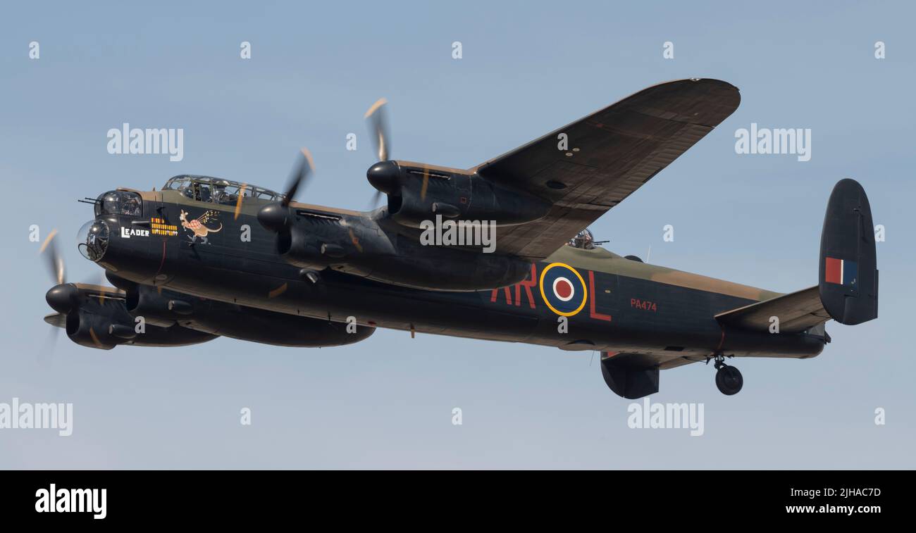 RAF Fairford, Gloucestershire, Angleterre, 16 juillet 2022. RIAT 2022 Flupast par Avro Lancaster ...