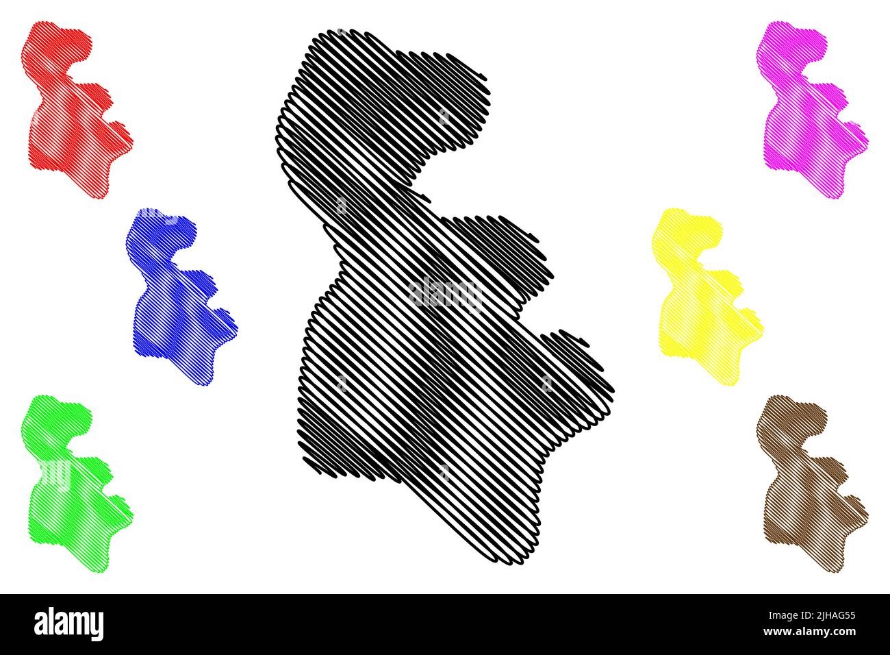 Île de Nansen (Russie, Fédération de Russie, archipel de la Terre de Franz Josef) carte ...