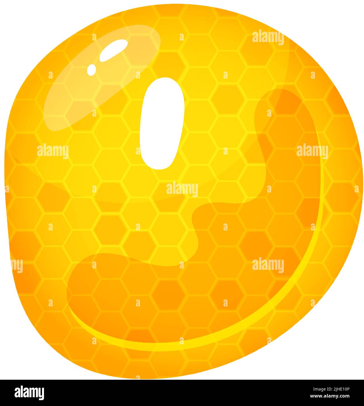 Police douce au miel. Lettre de dessin animé miel liquide, police ...