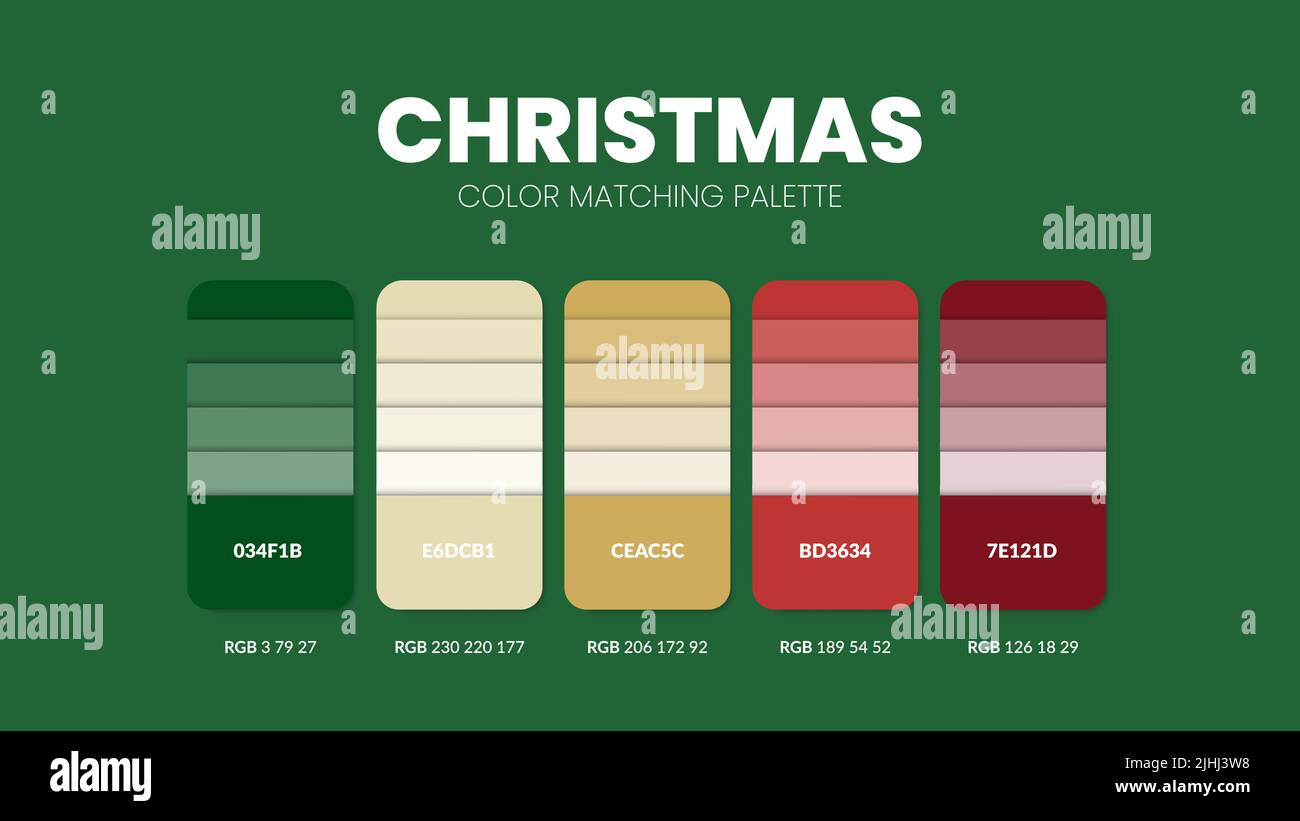 Les palettes de couleurs de thème de Noël ou les jeux de couleurs sont ...