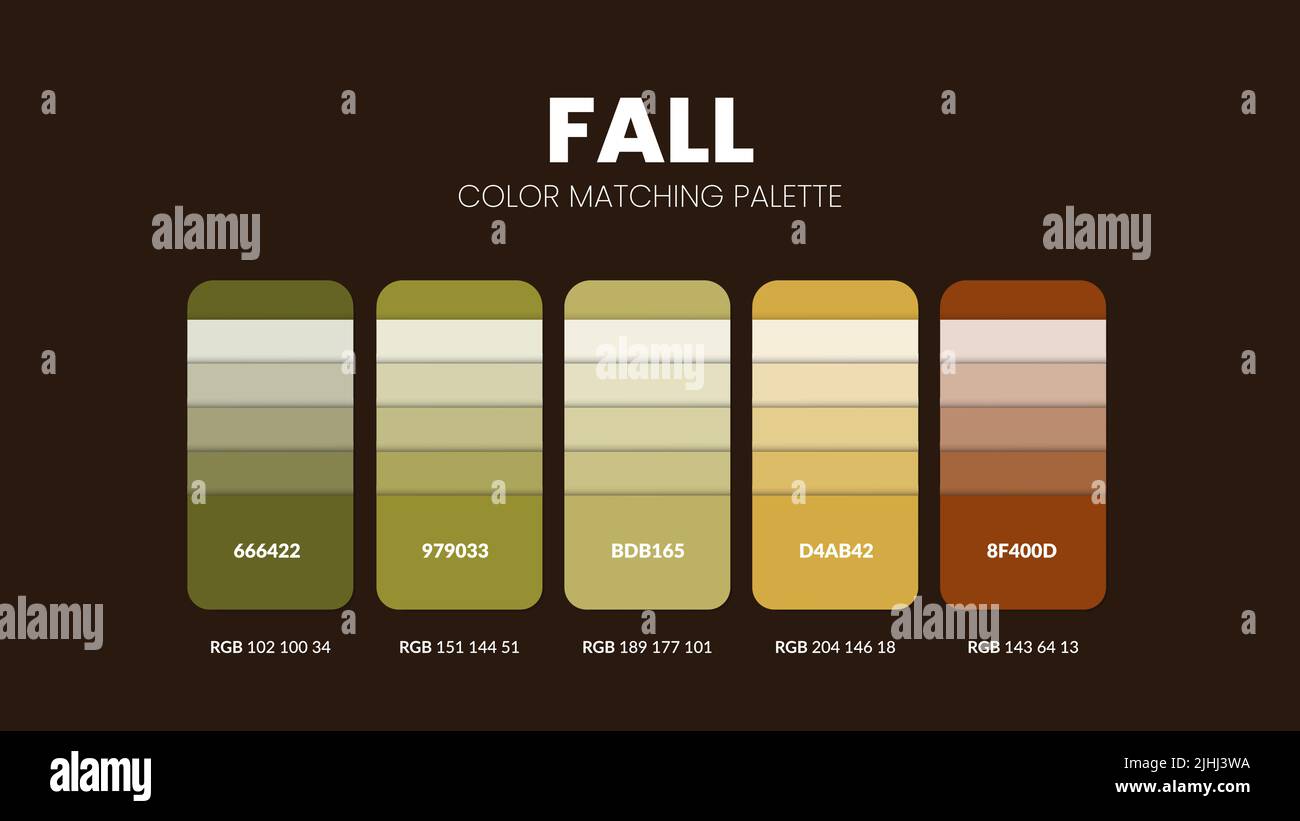 Les palettes de couleurs de thème d'automne ou les combinaisons de ...