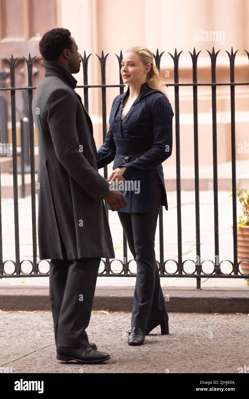 Chloe Grace Moretz et Gary Carr sur le jeu de la ballade de Ruby Salem Lower East Side. -PHOTO ...