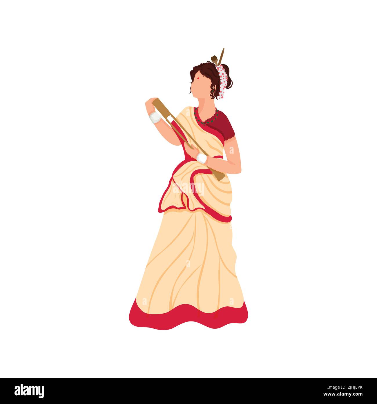 Assamese traditional dress Banque d'images vectorielles - Alamy