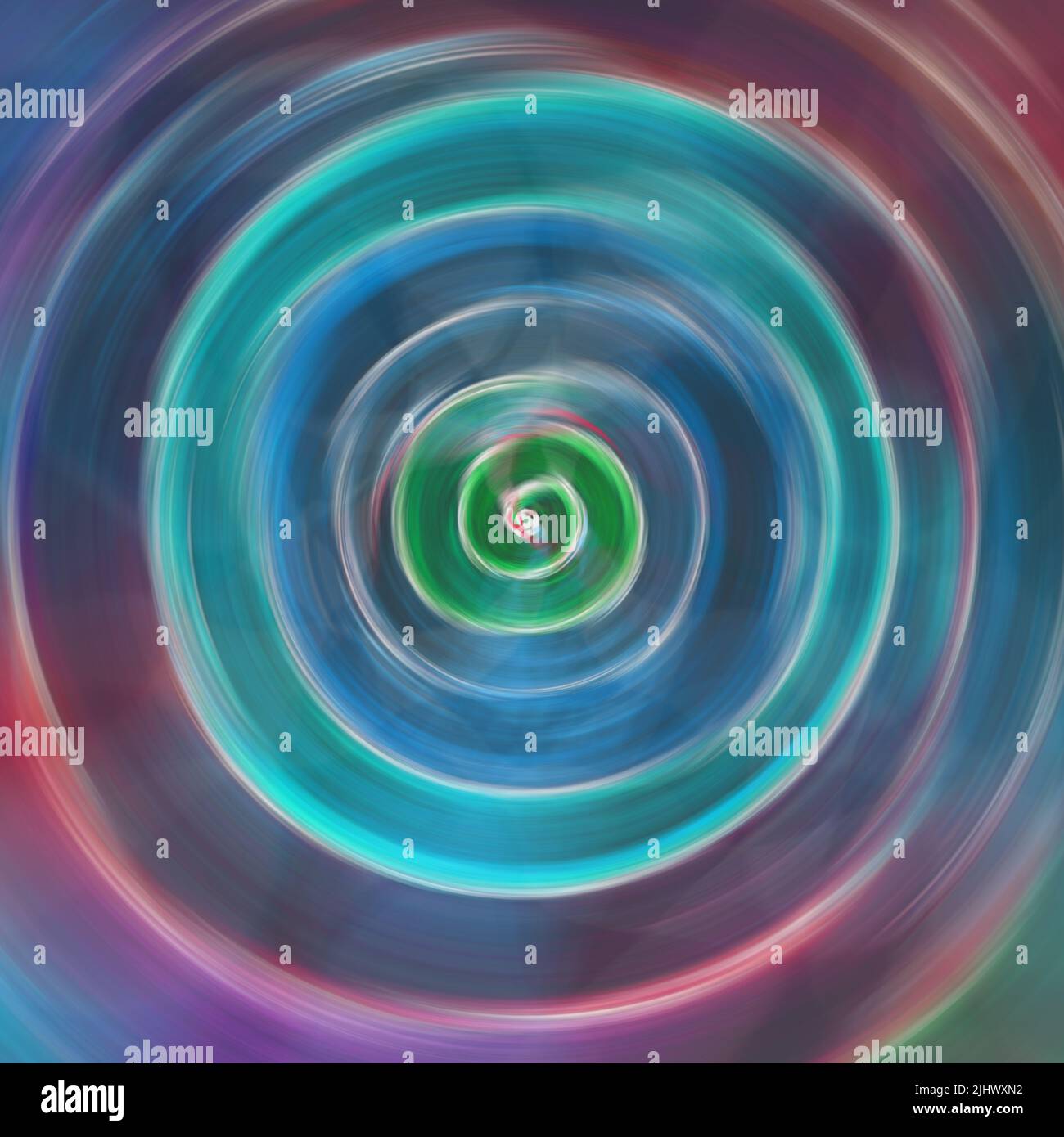 Spirale connectée avec des cercles et des lignes. La technique de ...