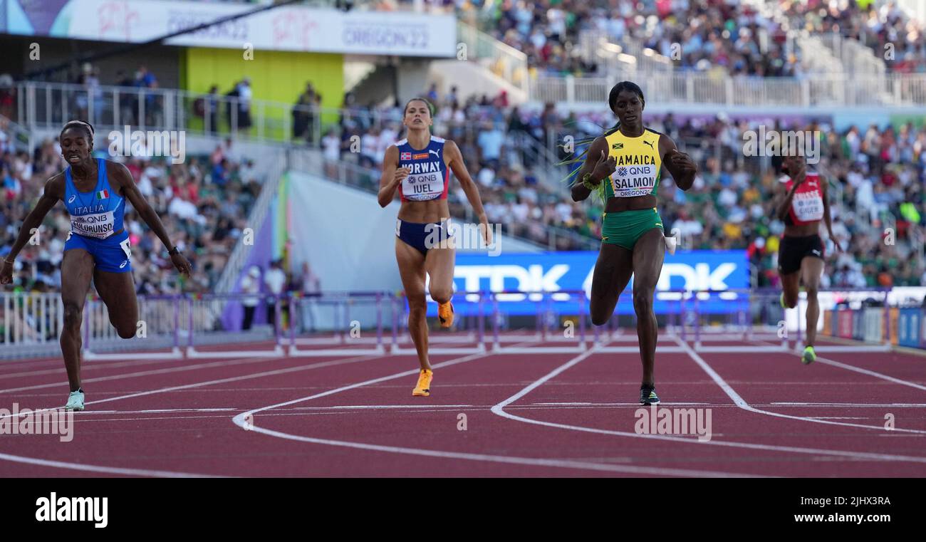 Eugene, États-Unis. 20th juillet 2022. (De gauche à droite) l'Ayomide Temilade Folorunso, Amalie ...
