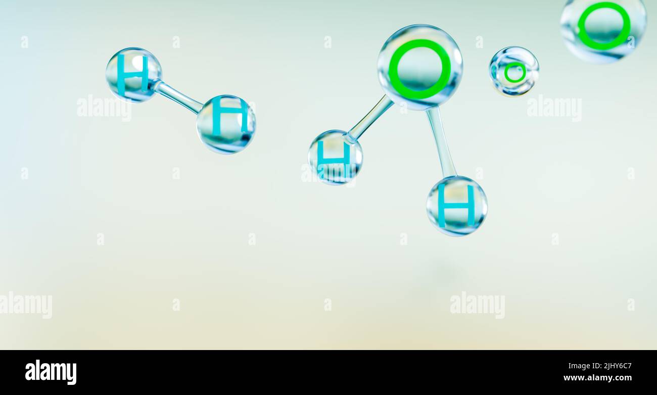 H2o molecules 3d Banque de photographies et d’images à haute résolution ...
