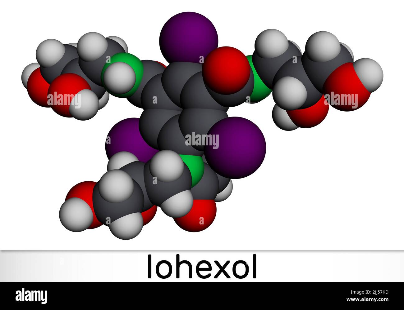 Molécule d'iohexol. Il s'agit d'un produit de contraste utilisé dans la ...