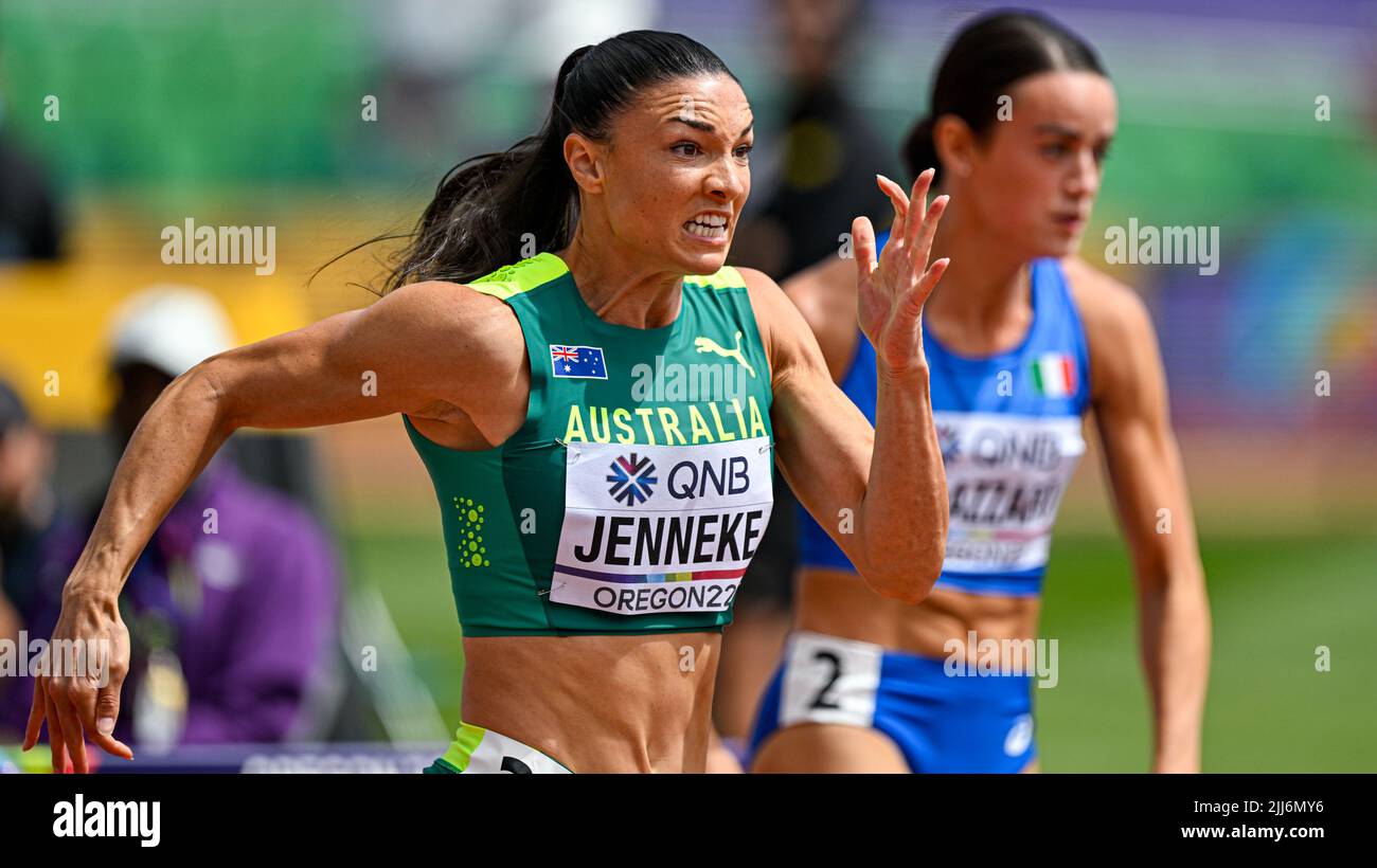 EUGENE, ÉTATS-UNIS - JUILLET 23 : Michelle Jenneke d'Australie en ...