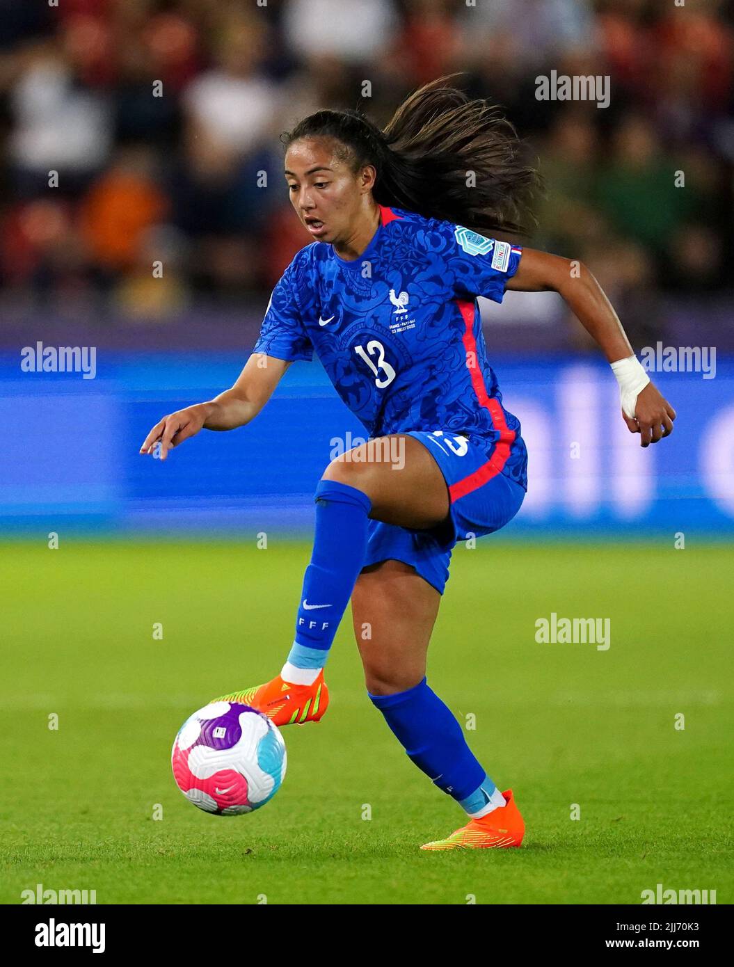 Selma Bacha en France lors du match de quart de finale de l'UEFA Women ...