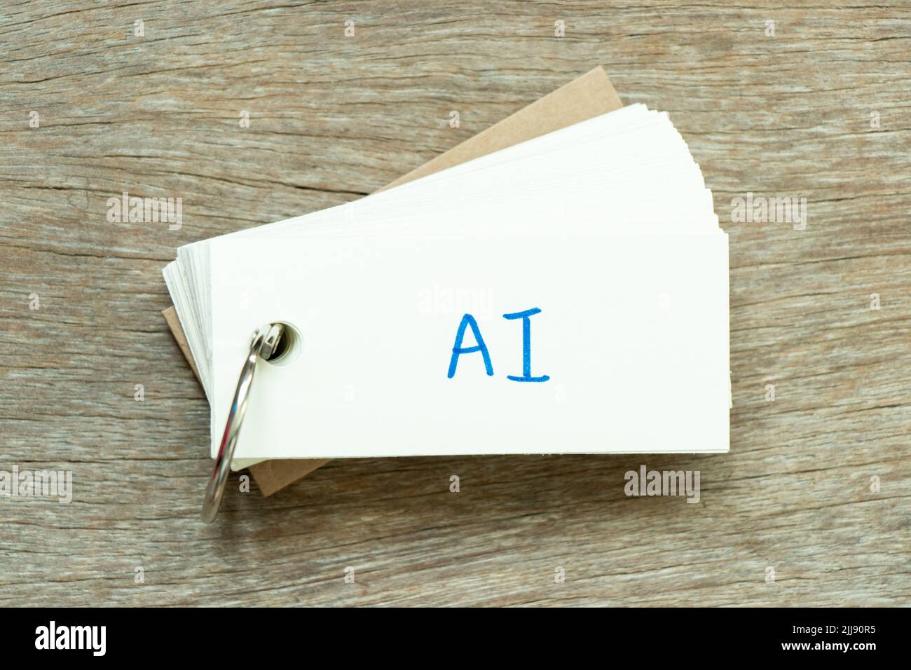 Carte flash avec mot d'écriture ai (abréviation de l'intelligence ...