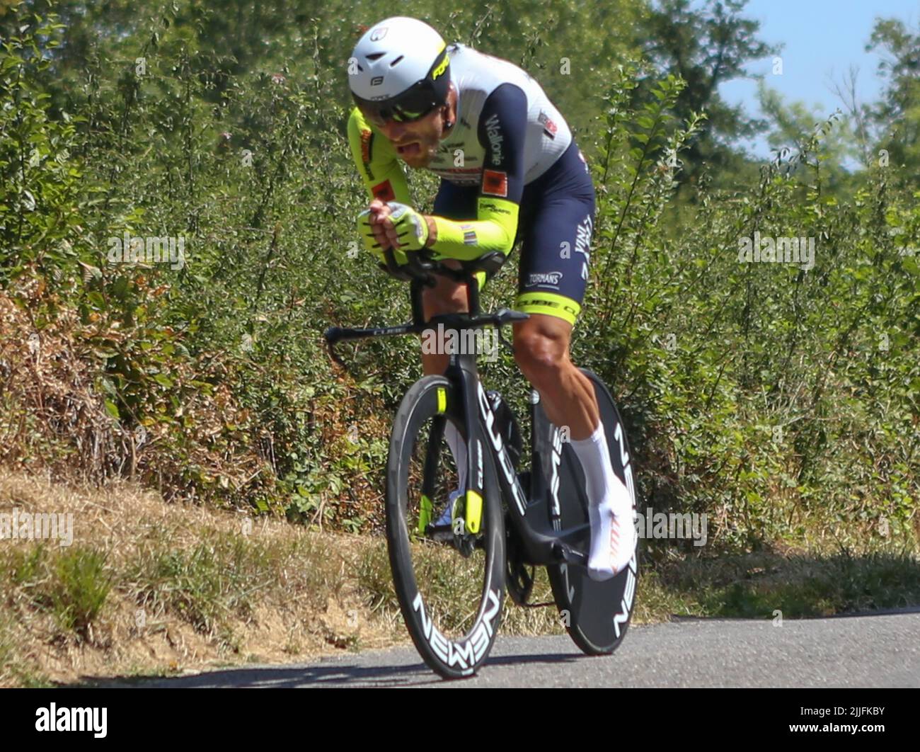 PETIT Adrien d'Intermarché - Wanty - Gobert matériel durant le Tour de ...
