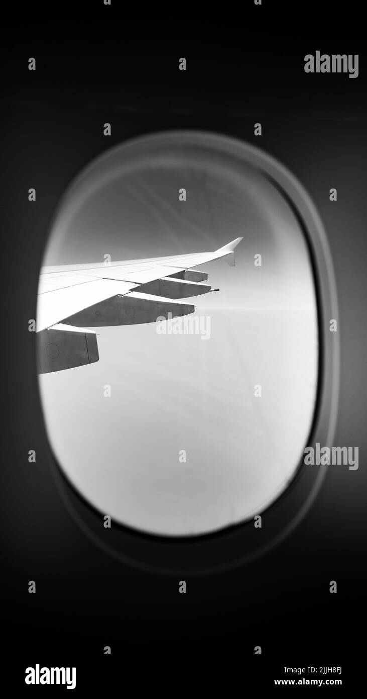 Avion aile haute Banque d'images noir et blanc - Alamy