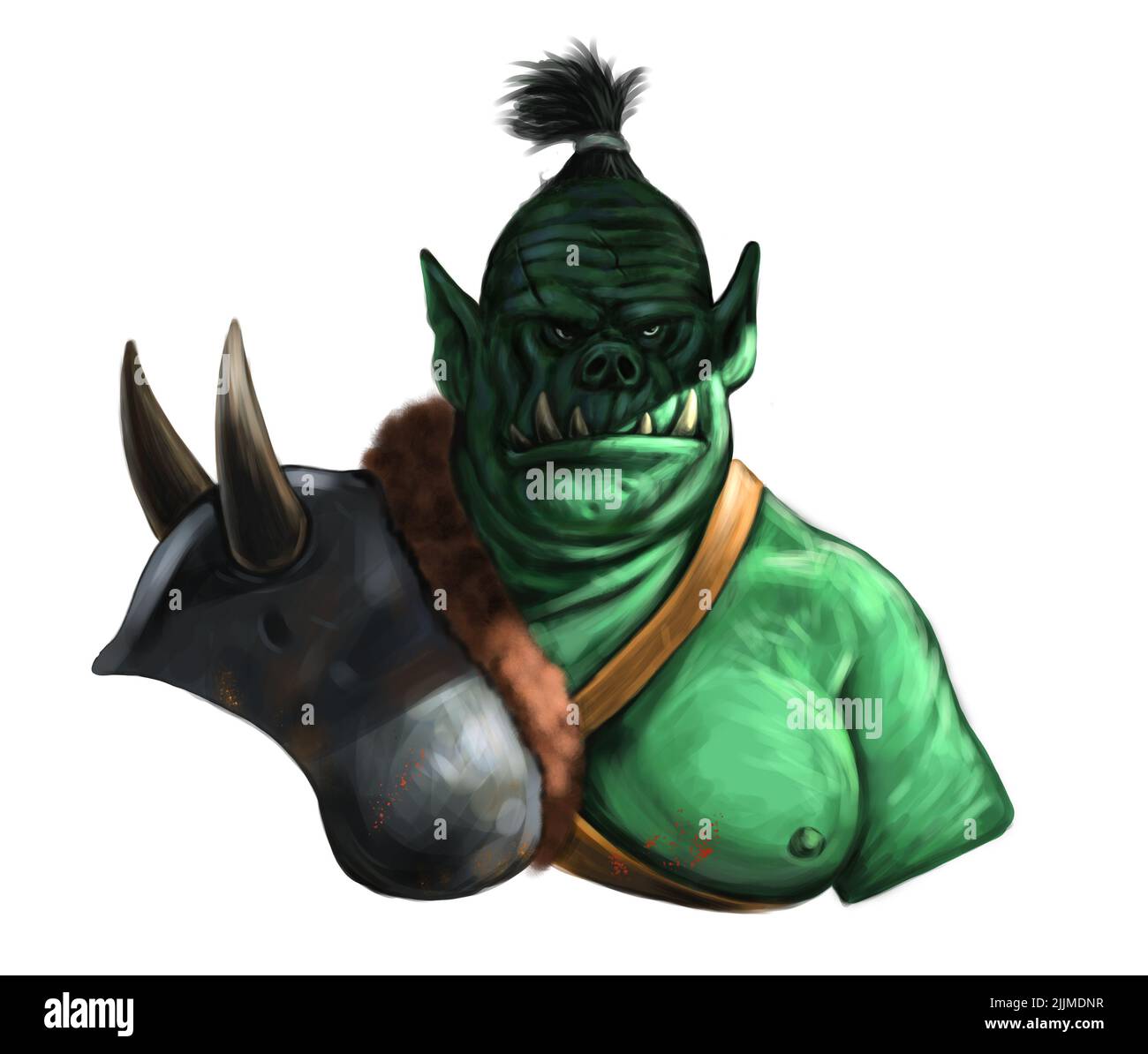 Portrait ORC. Dessin numérique FANTASY. Illustration de créature ...