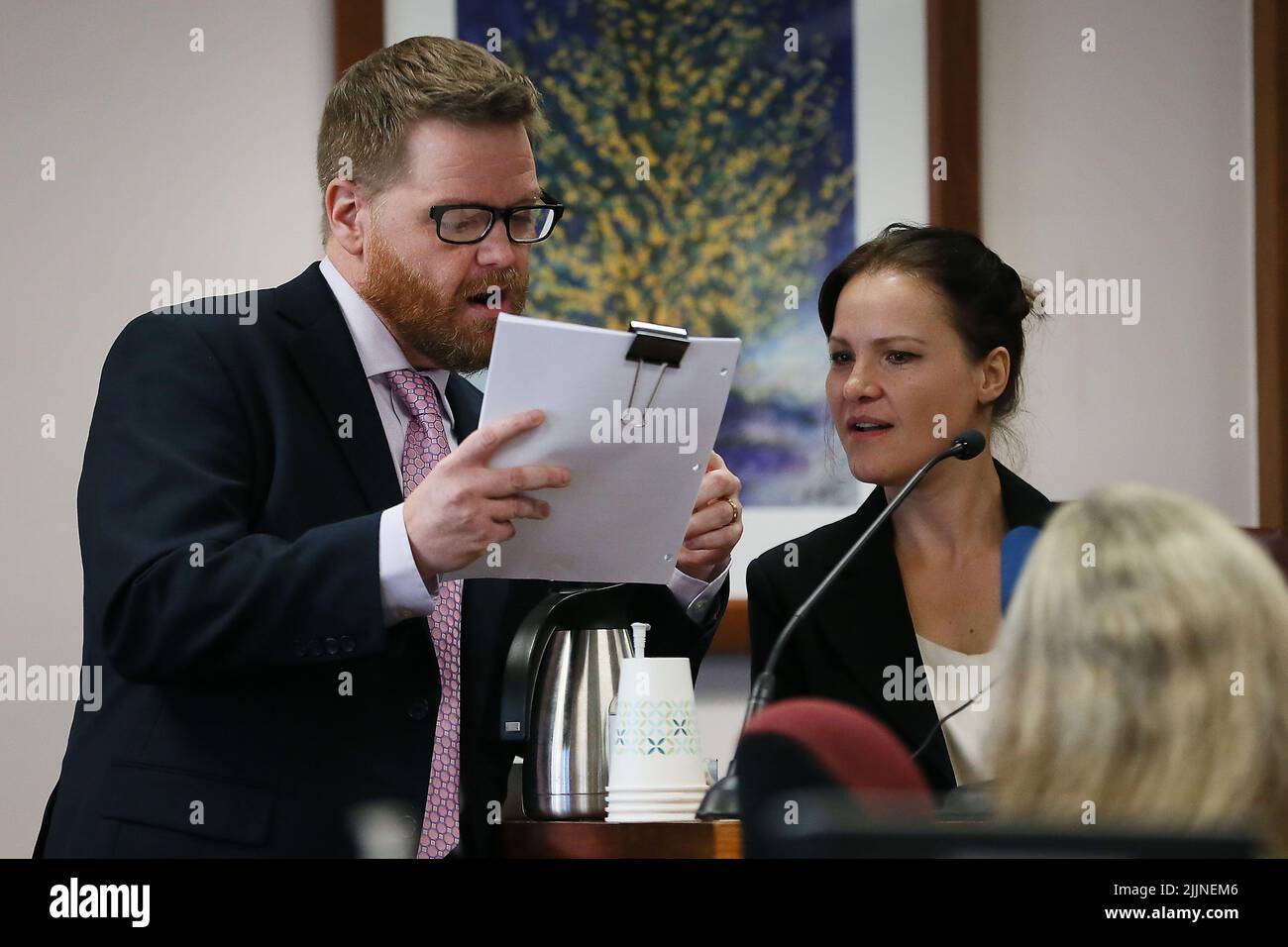Austin, TEXAS, États-Unis. 27th juillet 2022. MARK BANKSTON, avocat de ...