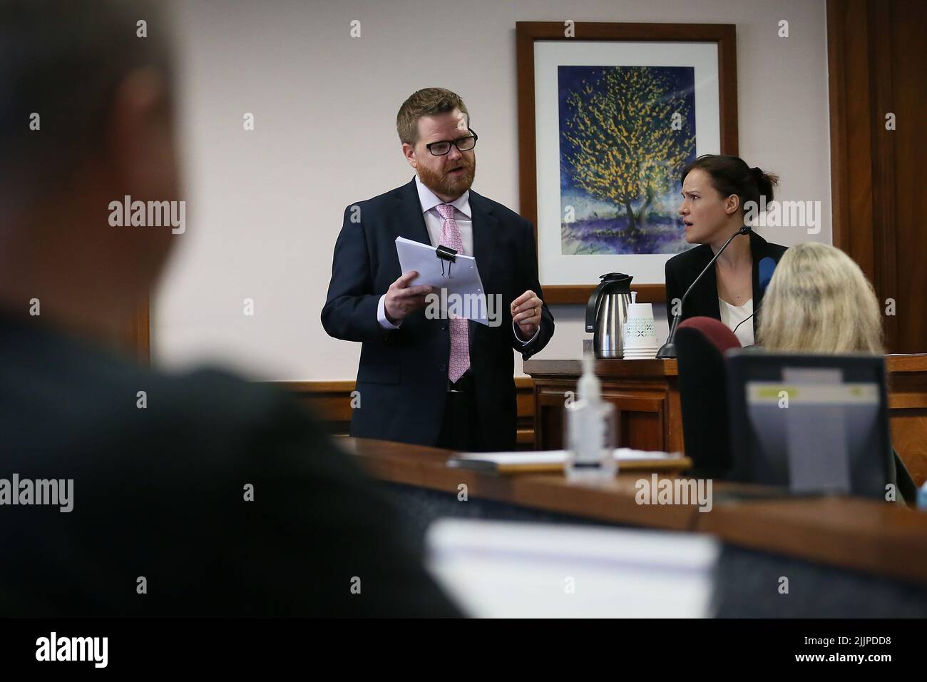 MARK BANKSTON, avocat de Neil Heslin et Scarlett Lewis, parents de la ...