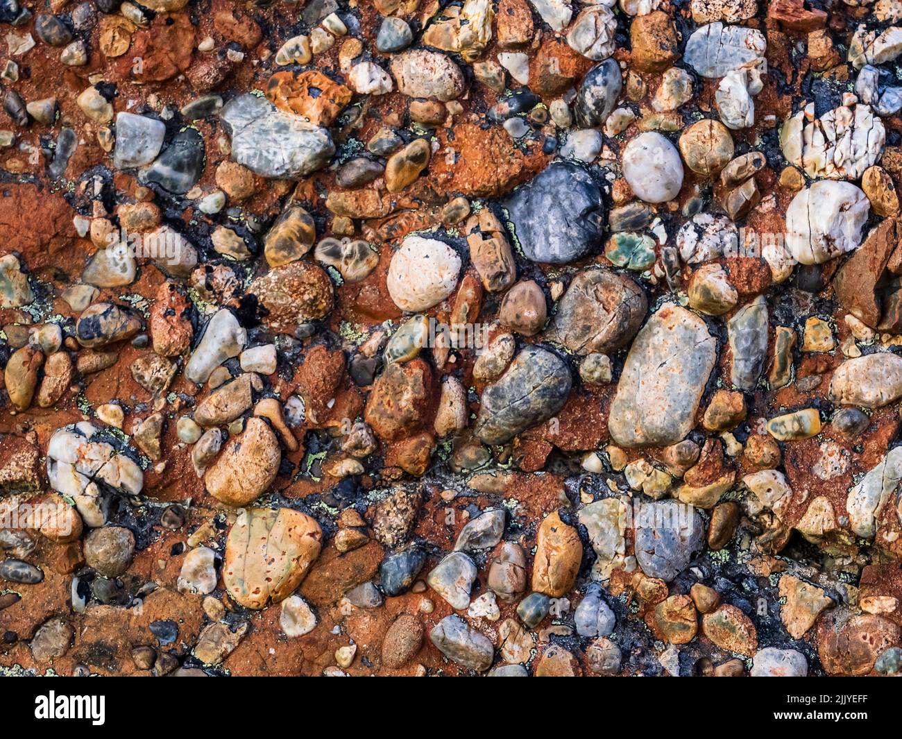 Sedimentary rock conglomerate Banque de photographies et d’images à ...