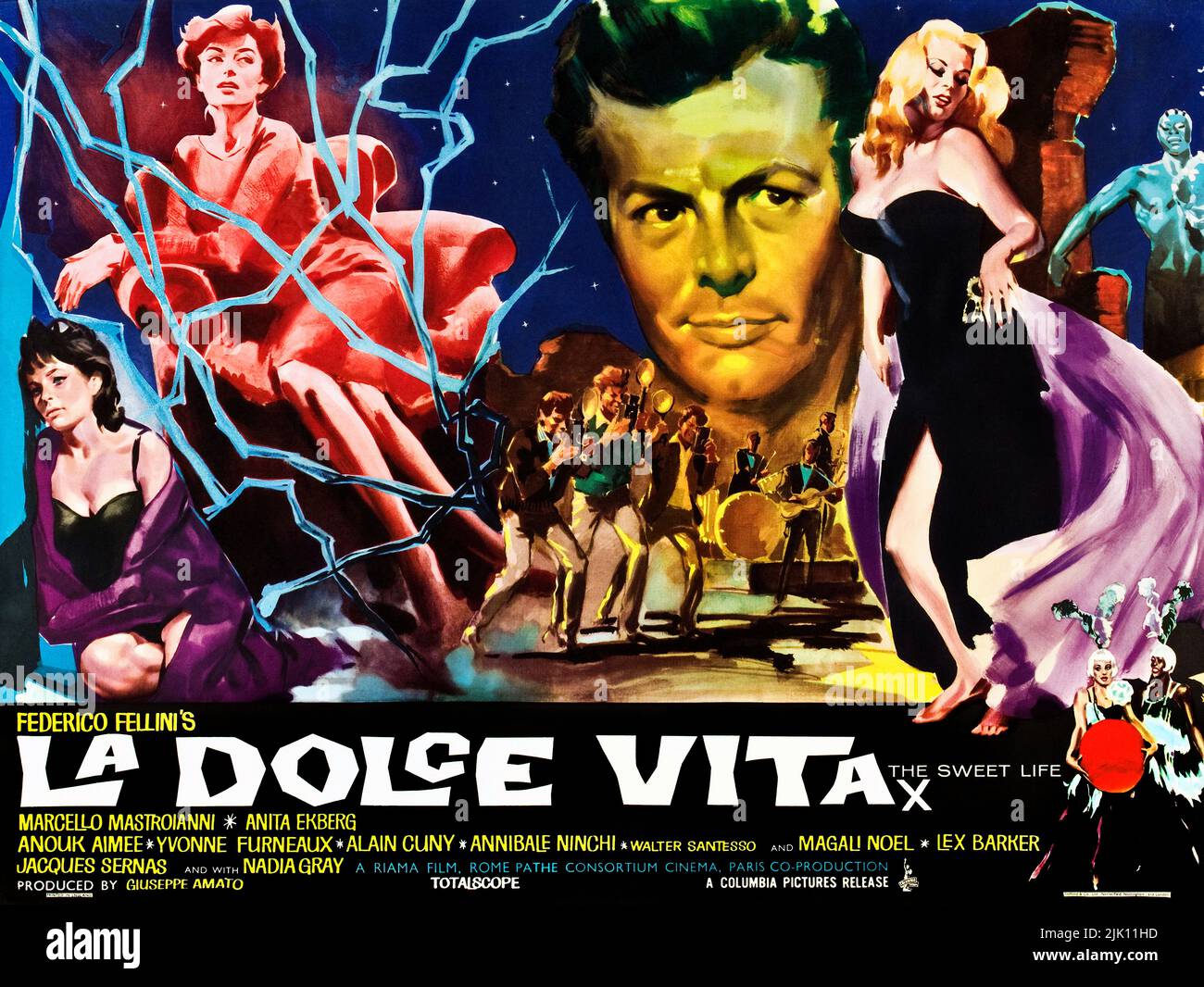 Affiche de film vintage la dolce vita italienne Banque de photographies et d’images à haute ...