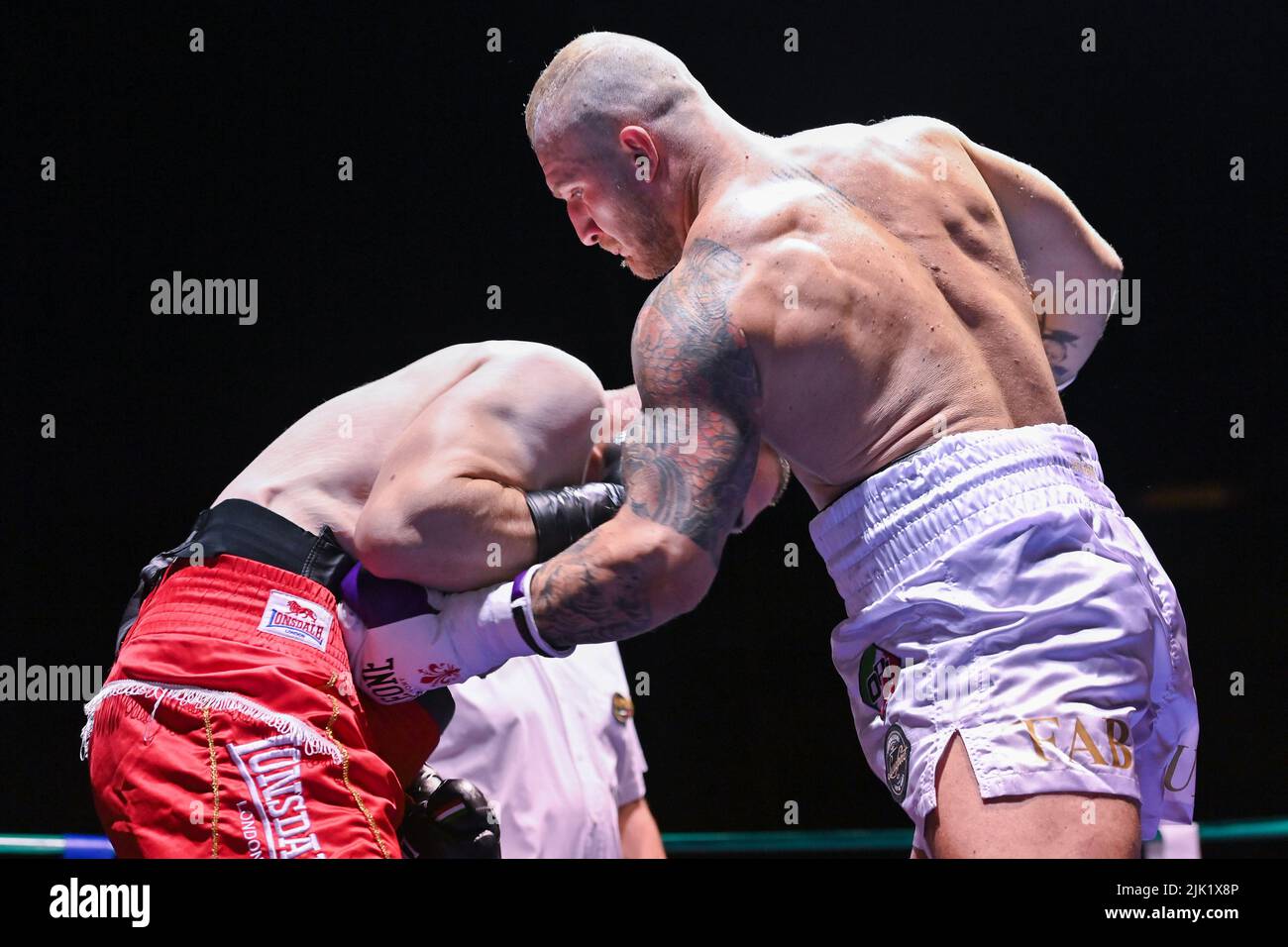 Fabio Turchi contre Stefan Mihailov pendant le poids de croisière de ...