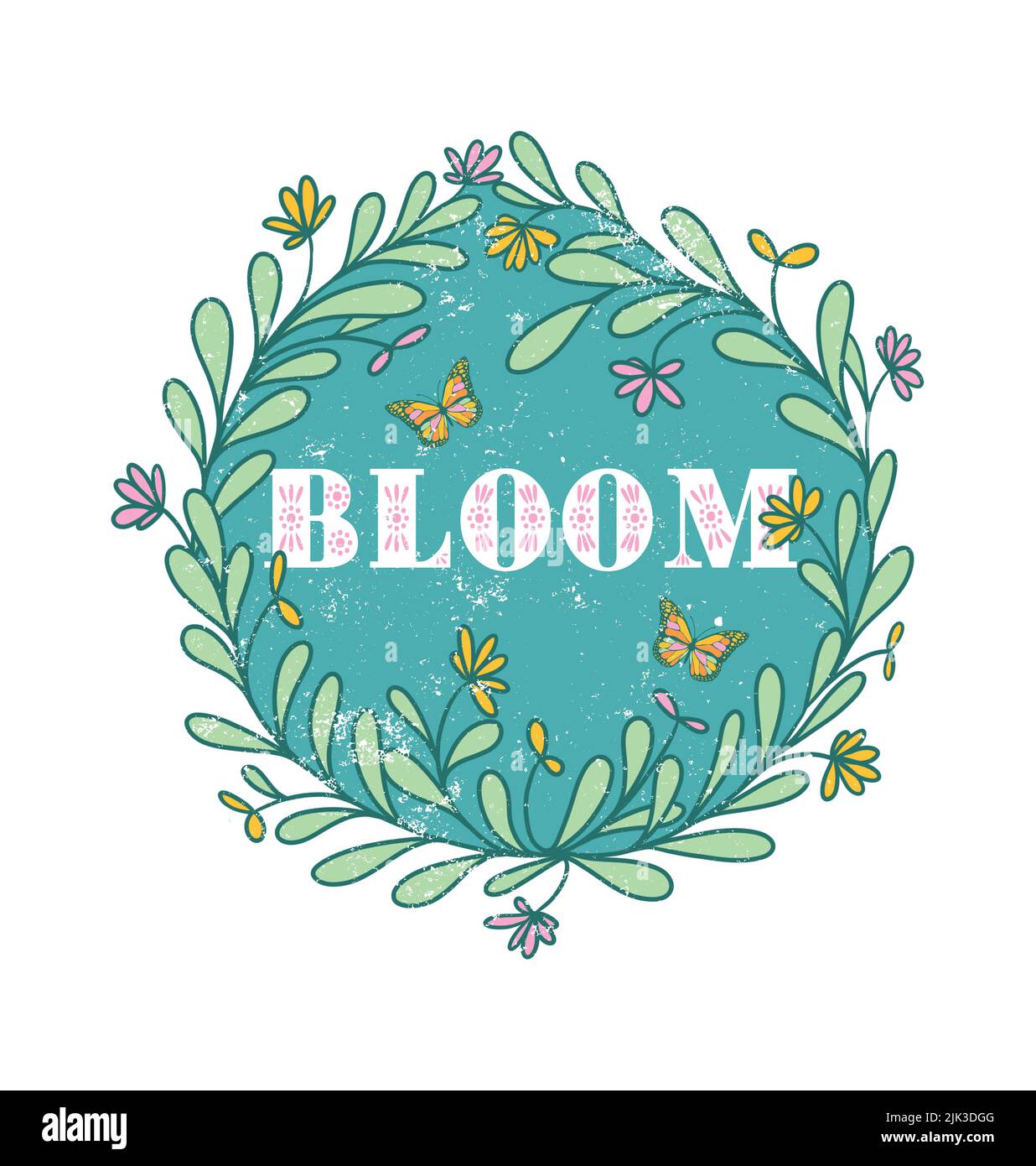 Dessins de fleurs rétro Banque de photographies et d’images à haute résolution - Alamy