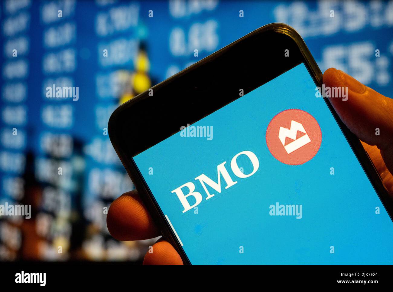 Dans cette illustration, le logo de la Banque de Montréal (BMO) de la ...