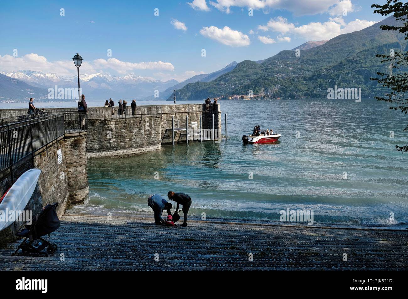 Lac de Côme, ville de Bellagio, Italie. Paysages fascinants de la ville ...