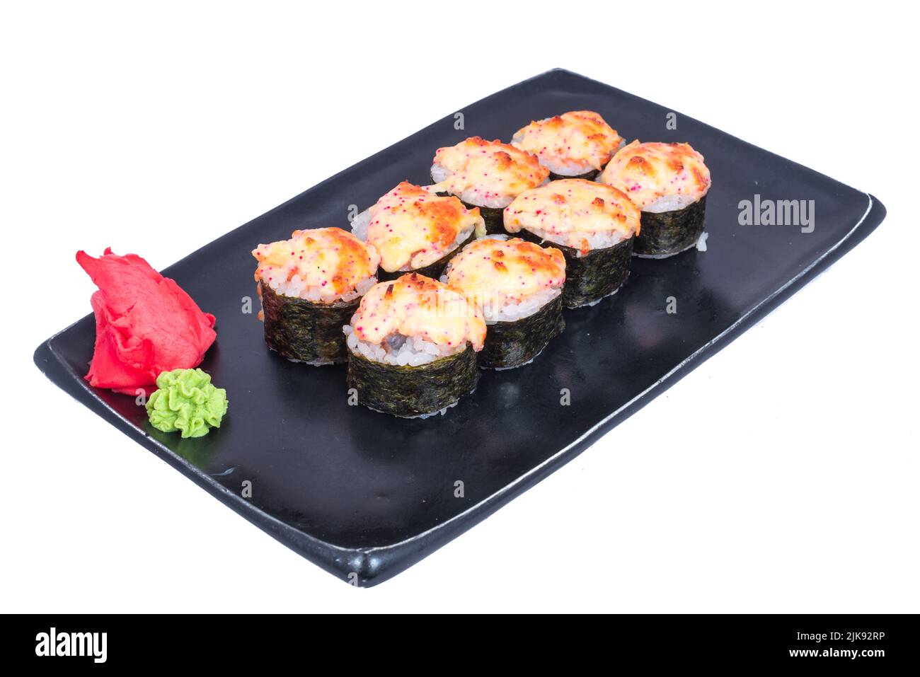 Cuisine japonaise - sushi roulés avec crevettes et Conger, avocat ...