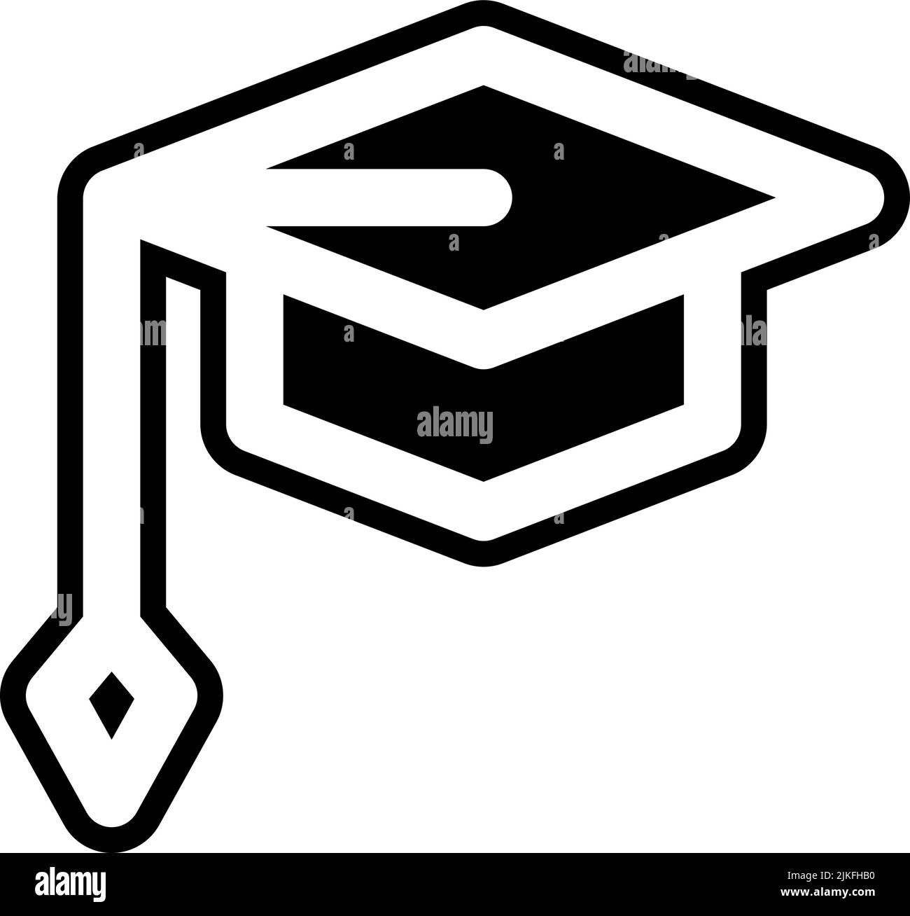 Symbole de chapeau de graduation et signes de graduation universitaire ...