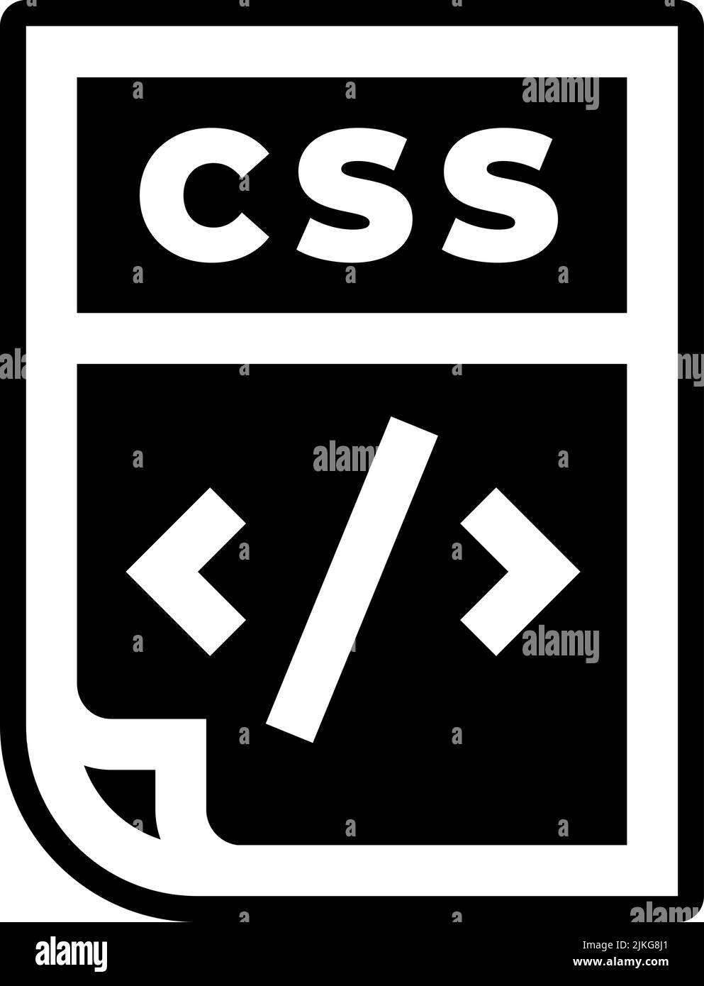 Icône html css php Banque d'images noir et blanc - Alamy