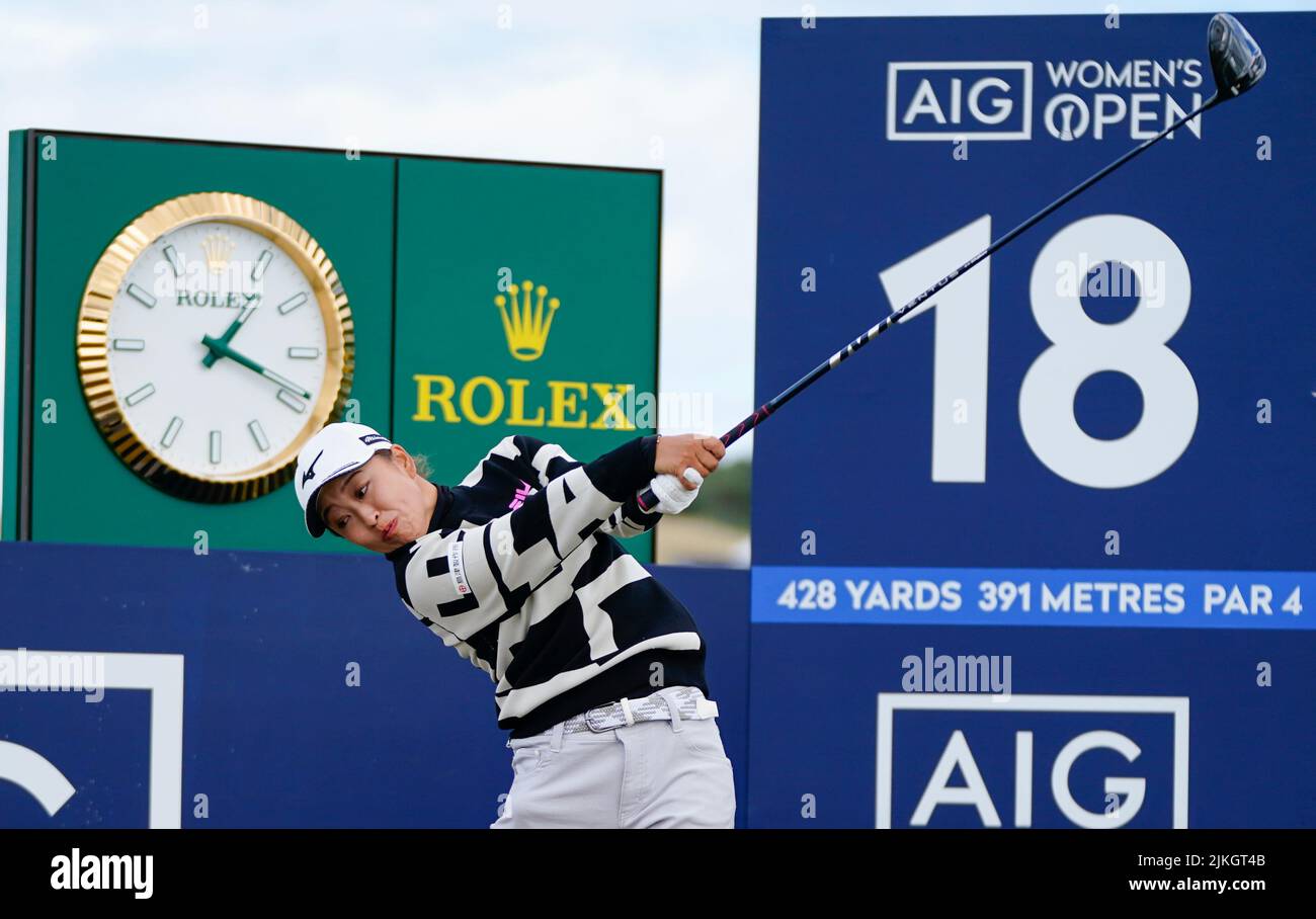 Gullane, Écosse, Royaume-Uni. 2nd août 2022. Les golfeurs s'exercent ...