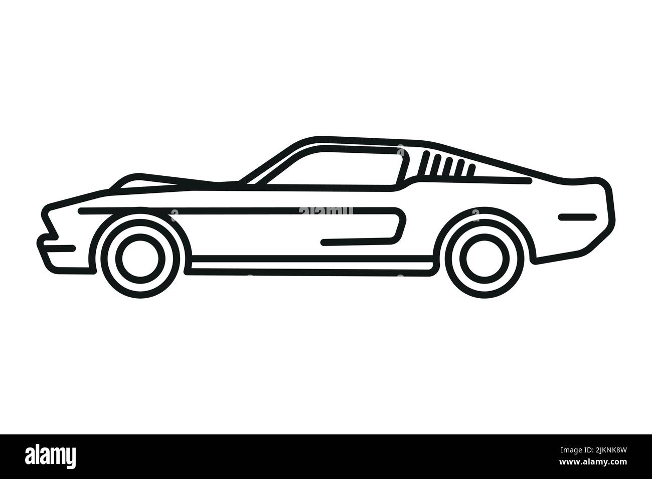 Icône muscle car - contour modifiable Image Vectorielle Stock - Alamy