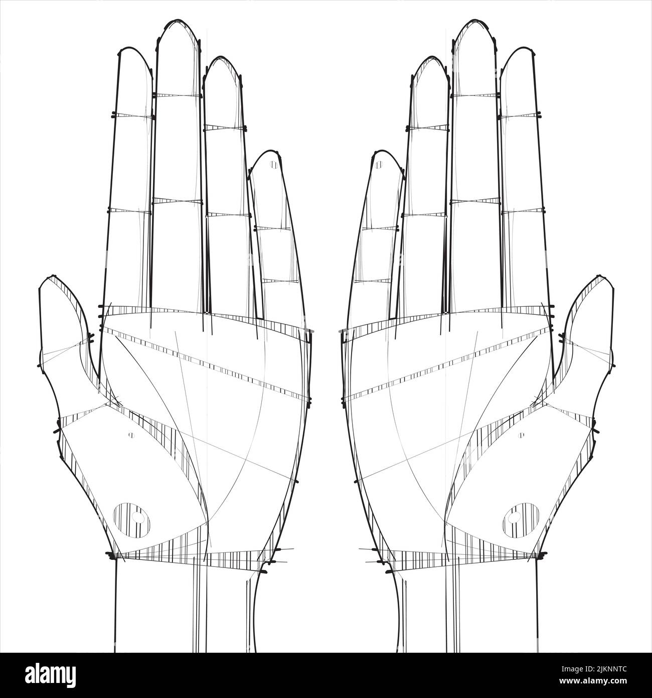 Palmistry hands drawing Banque de photographies et d’images à haute ...