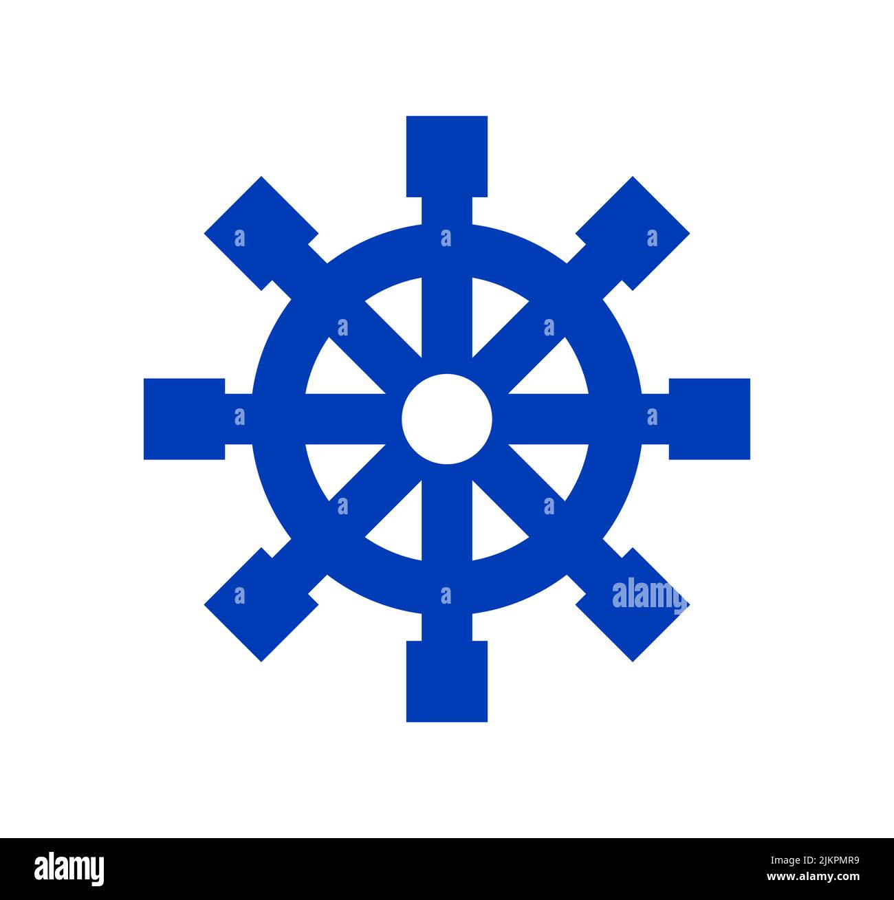 Symbole de la roue du dharma Banque d'images vectorielles - Alamy