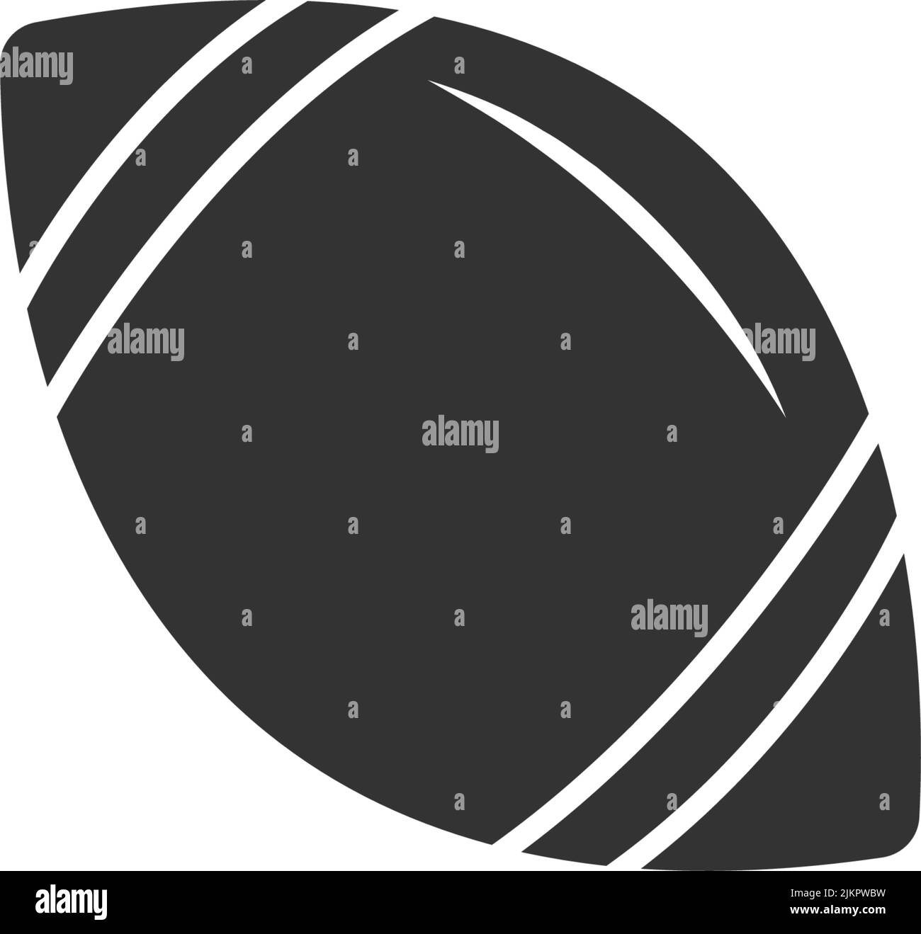 Modèle d'illustration du logo de l'icône du ballon de rugby Image ...