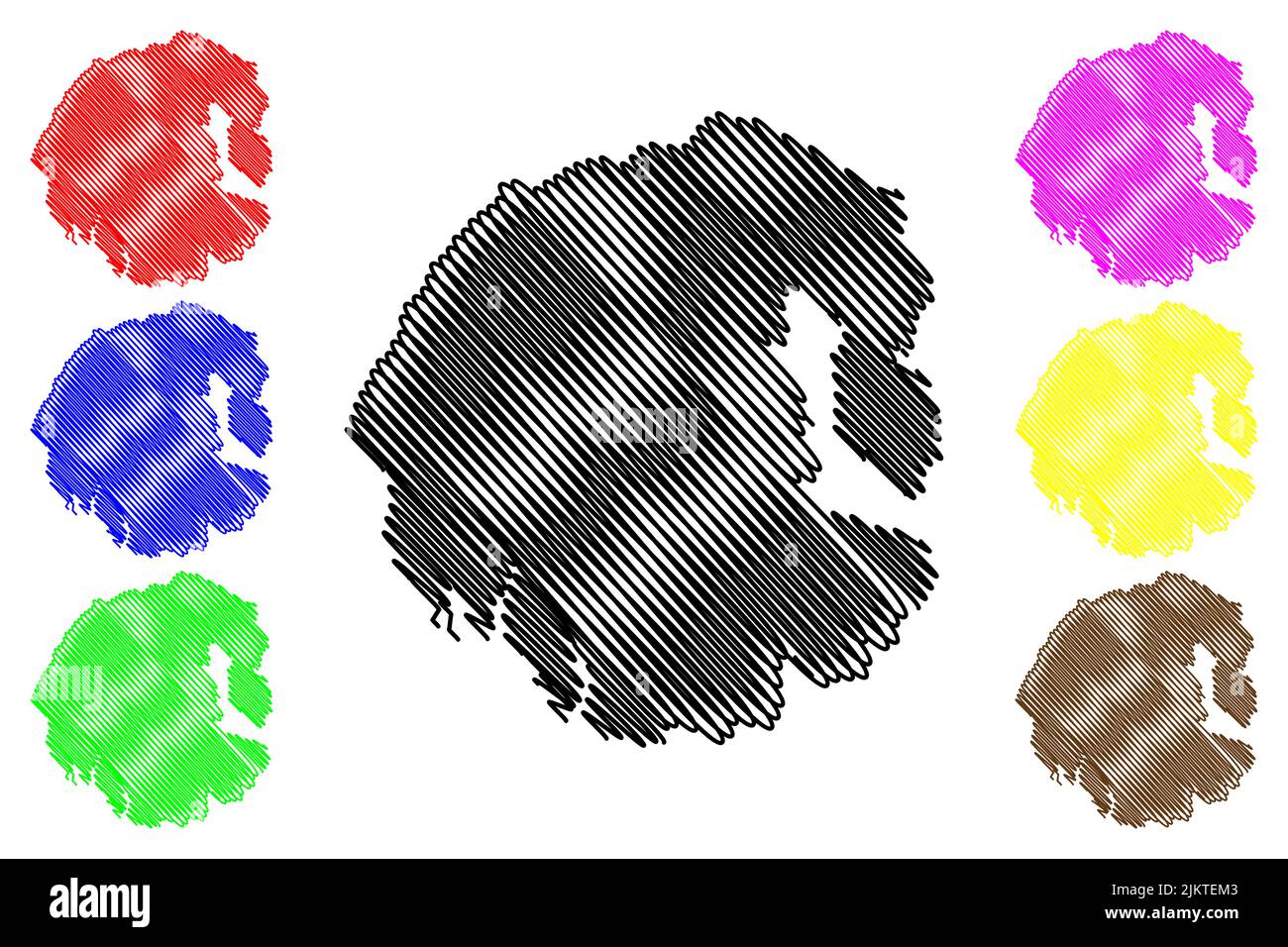 Carte de l'île René-Levasseur (Canada, Amérique du Nord, province de ...