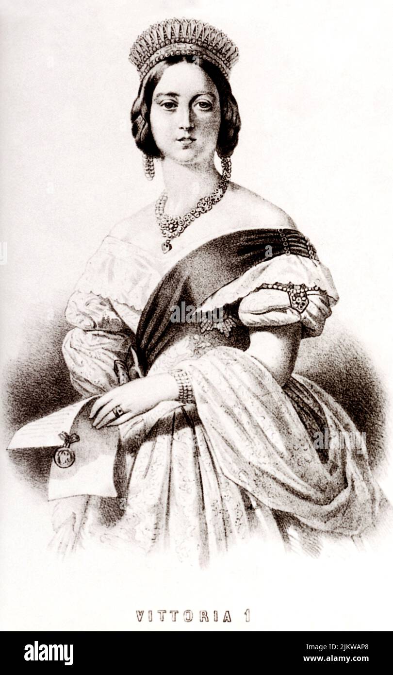 La Reine VICTORIA d'ANGLETERRE ( 1819 - 1901 ) , Empress of U. K ...