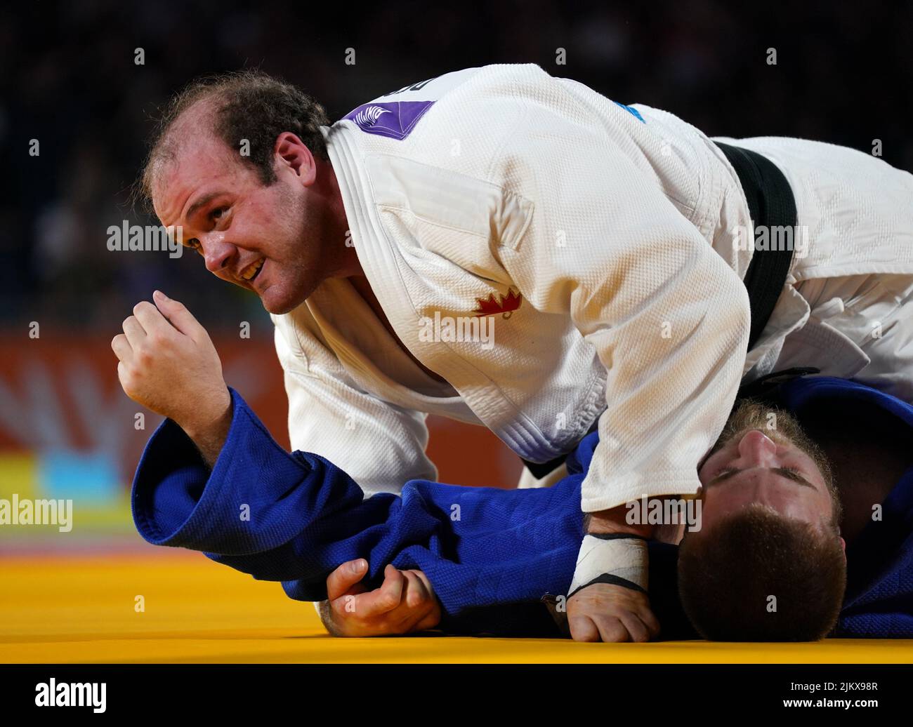 Marc Deschenes, du Canada, en route pour remporter la finale masculine ...
