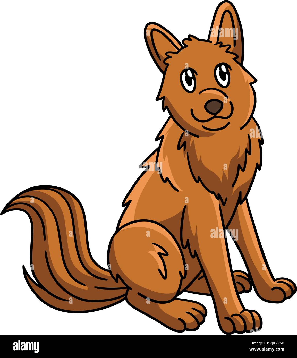 Illustration du dessin animé de couleur animal de chien Image ...