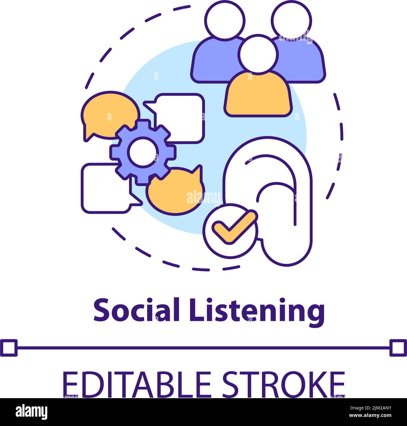 Logo ecoute sociale Banque d'images vectorielles - Alamy