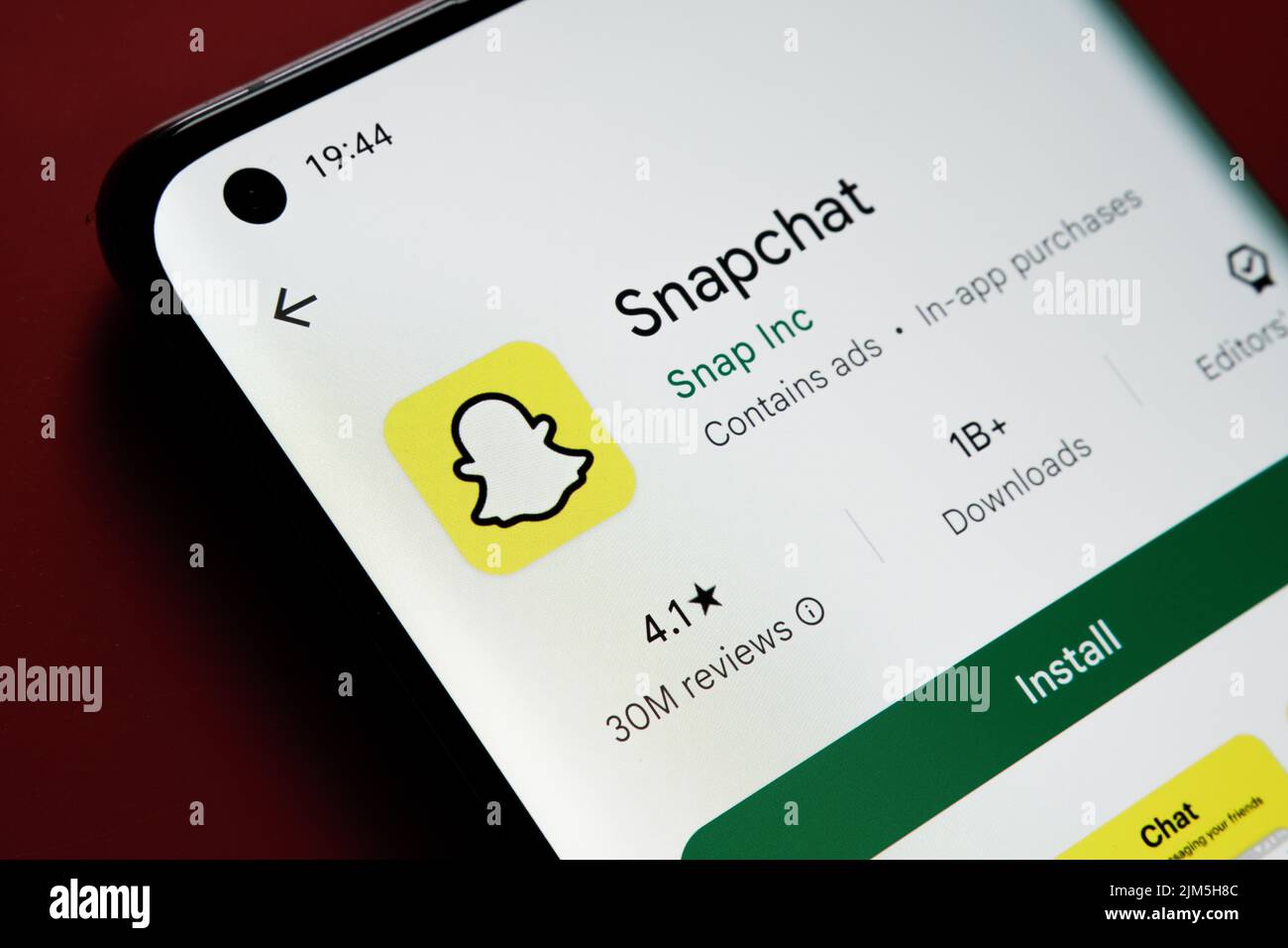 Logo snapchat rouge Banque de photographies et d’images à haute ...