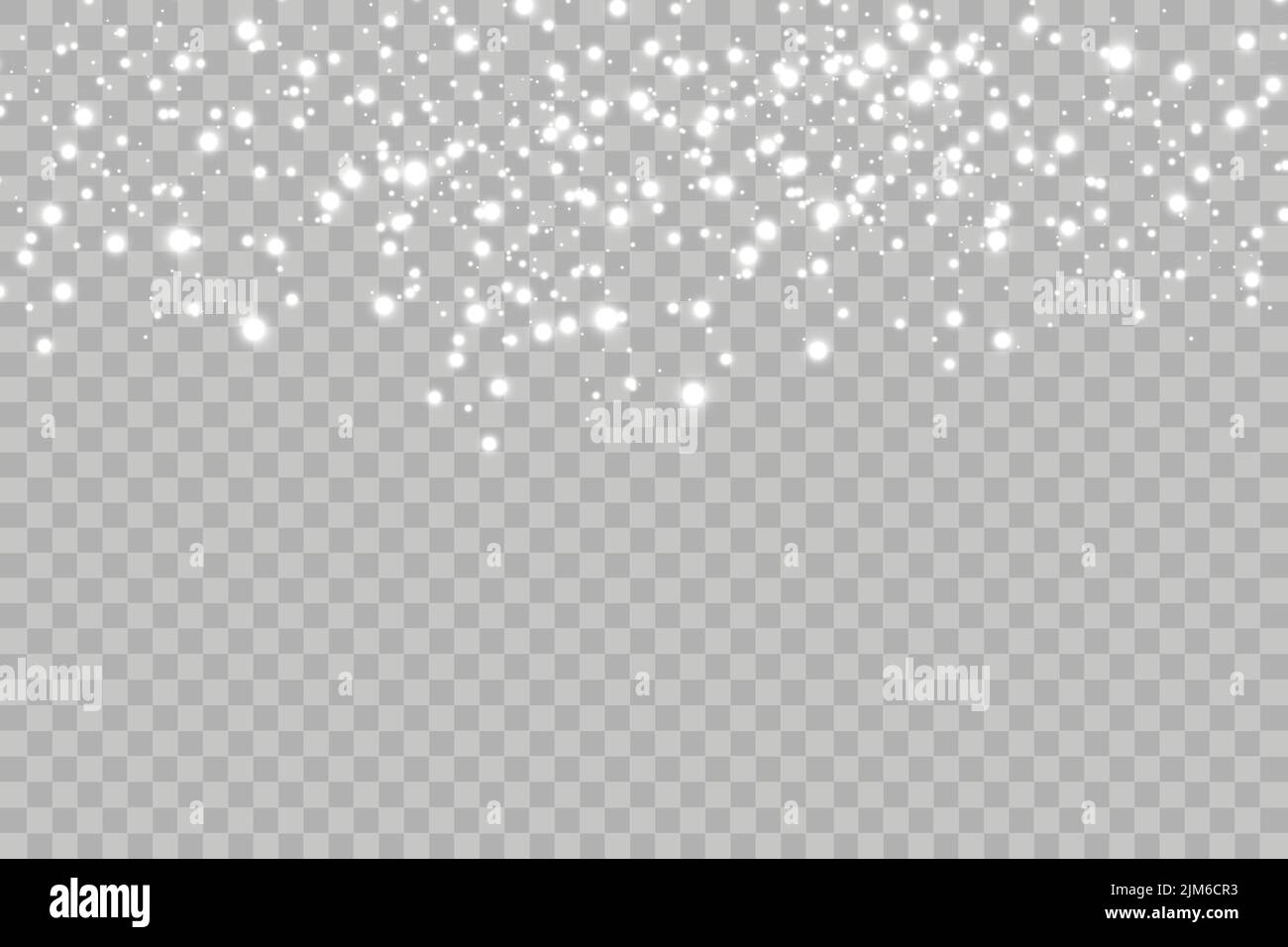 La chute des flocons de réaliste. Isolé sur fond transparent. Vector ...