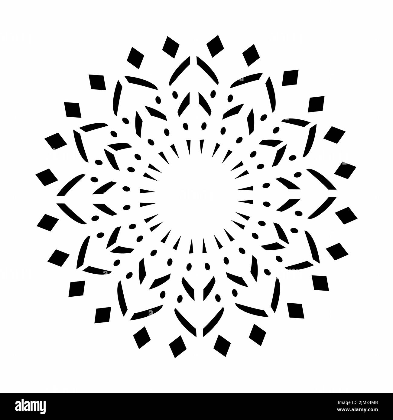 Mandalas coloriage Banque d'images noir et blanc - Page 3 - Alamy