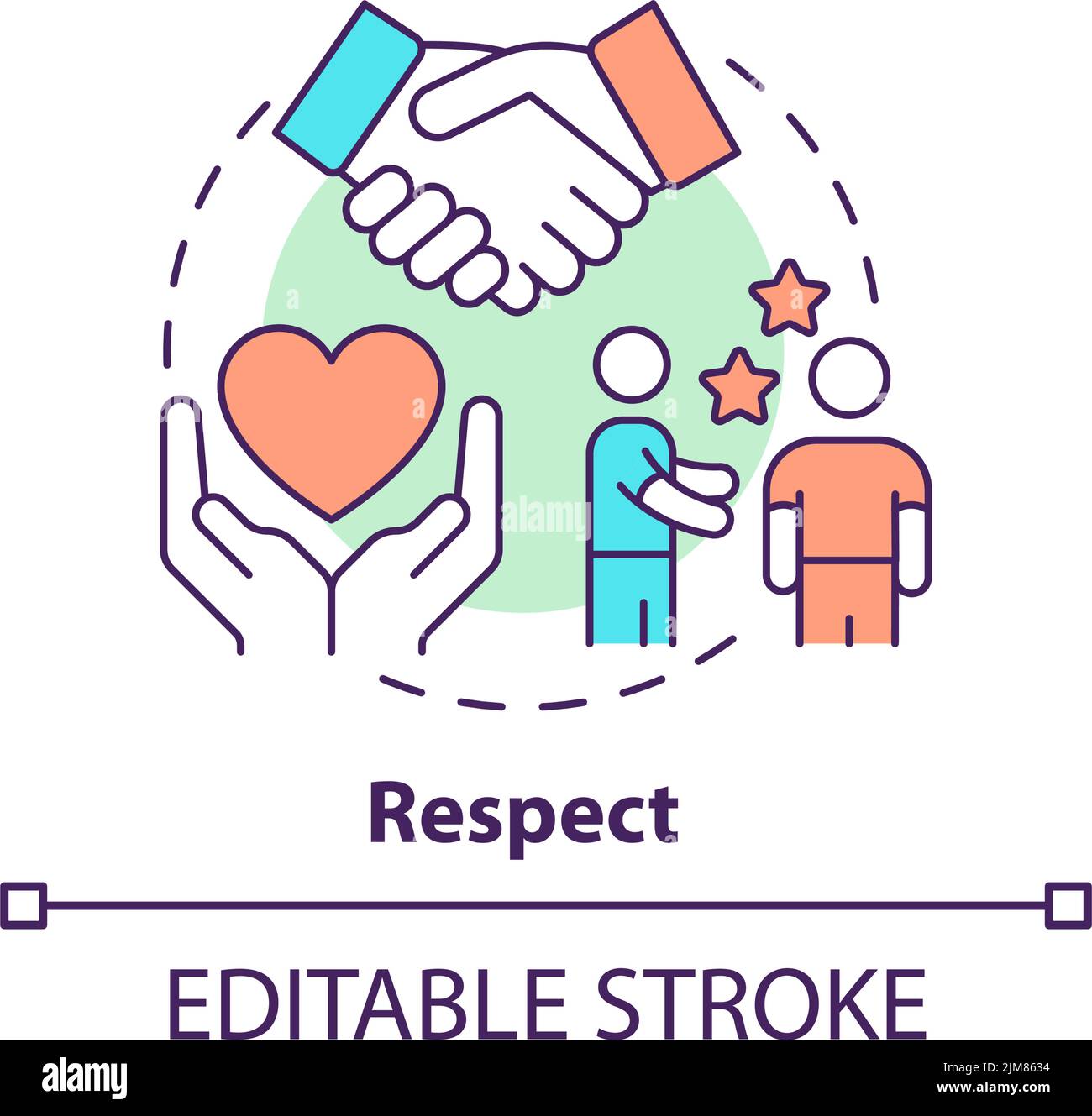 Respect pictogramme Banque d'images vectorielles - Alamy