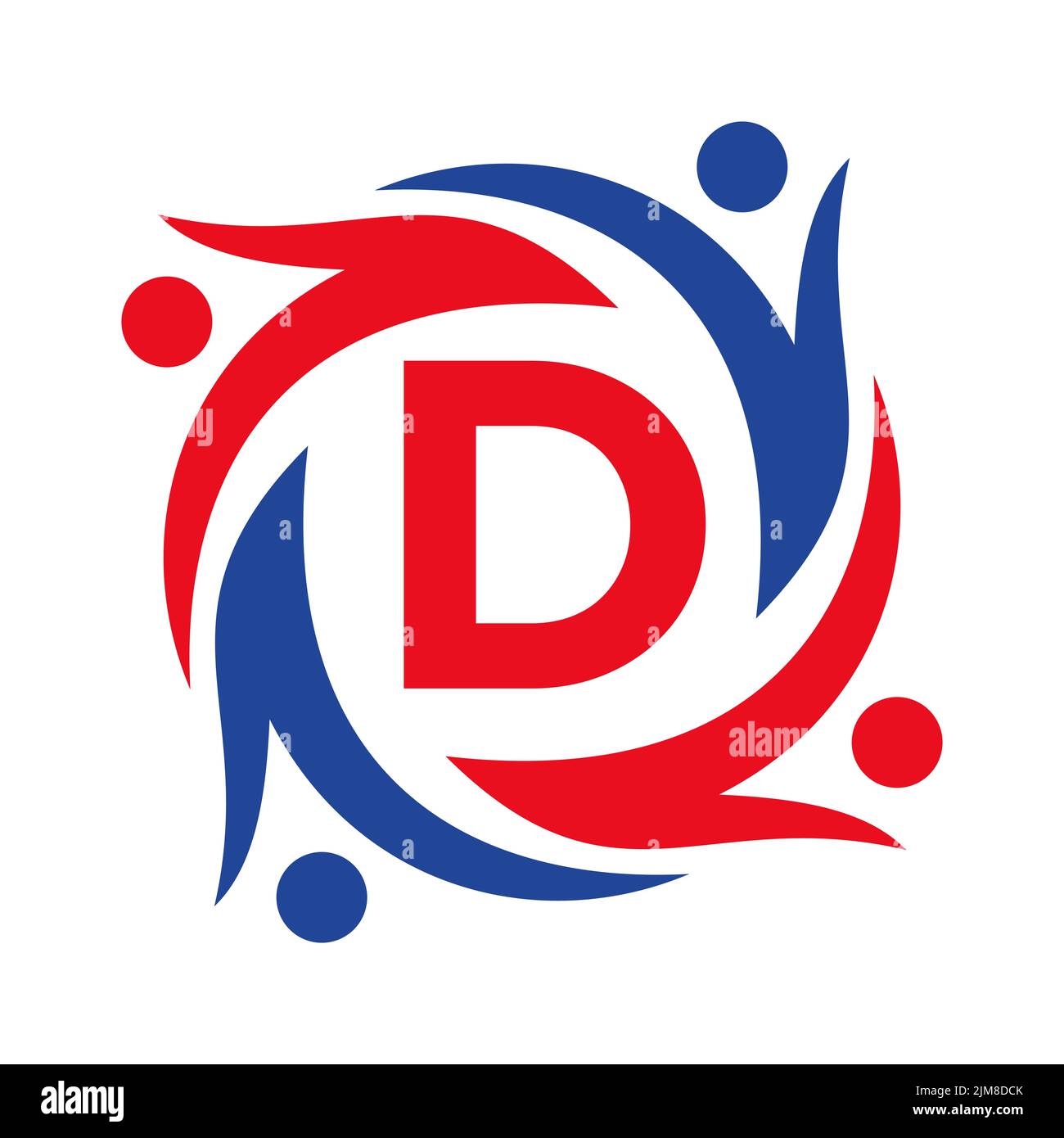 Logo de l'association caritative américaine sur le signe de la lettre D ...