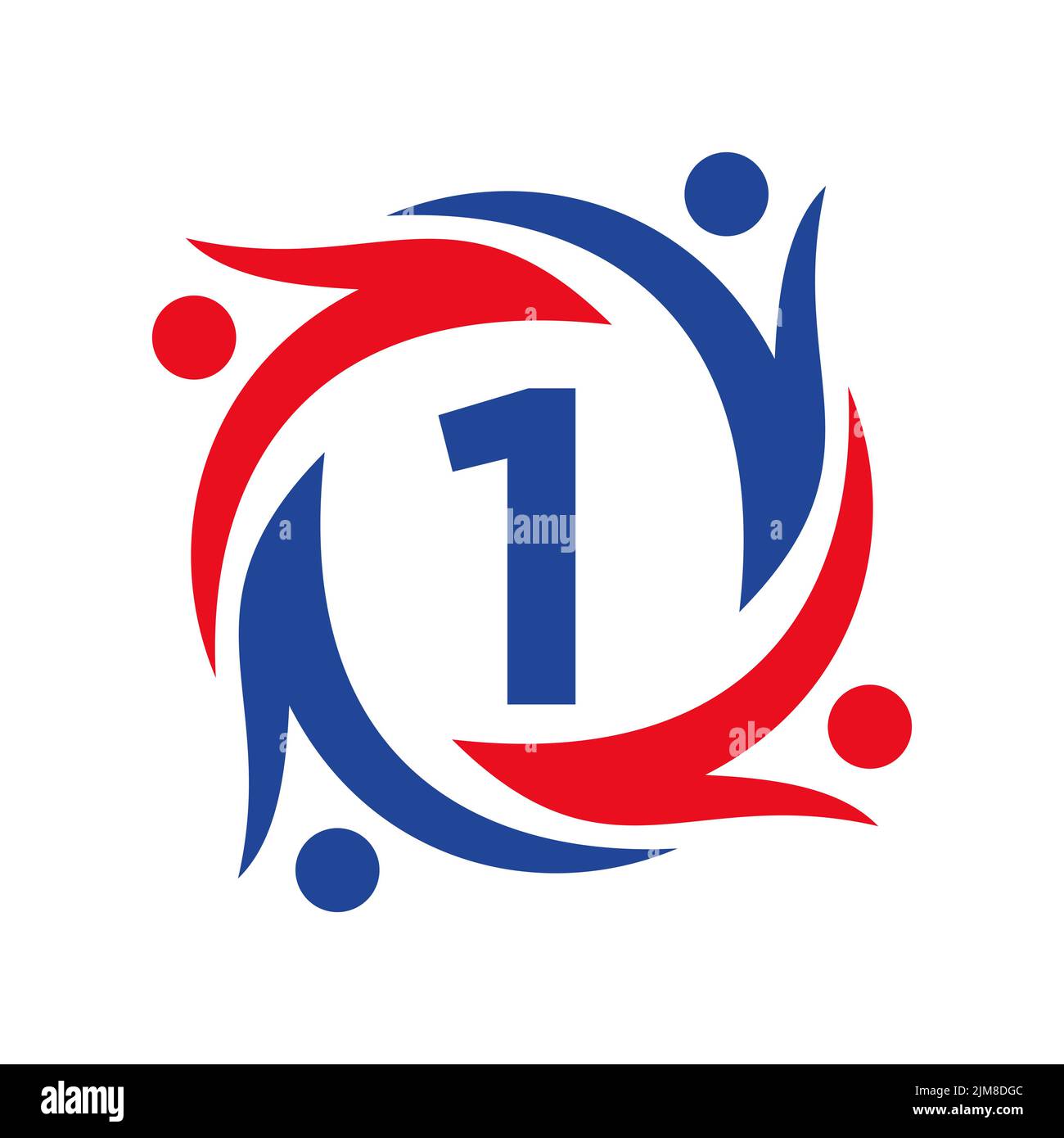 Logo de l'association caritative américaine sur le signe de la lettre 1 ...